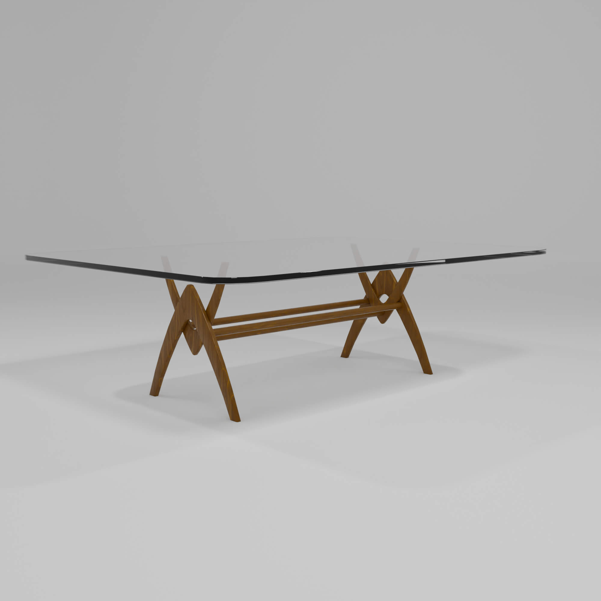 Modern Glass Table - 3D Model by d_zadhill