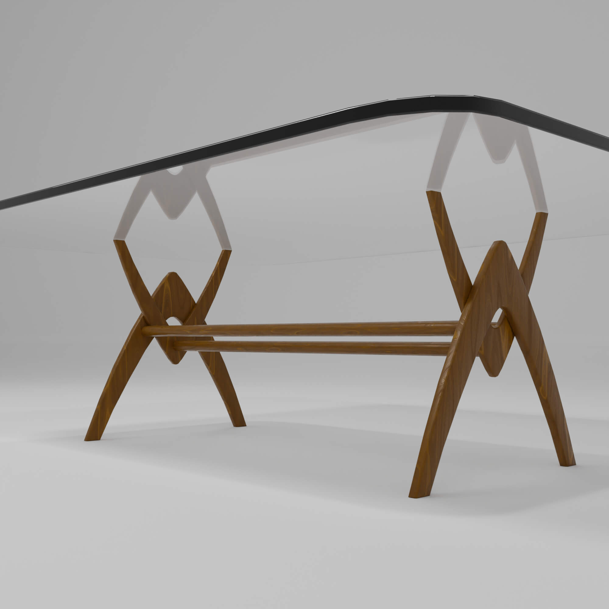 Modern Glass Table - 3D Model by d_zadhill