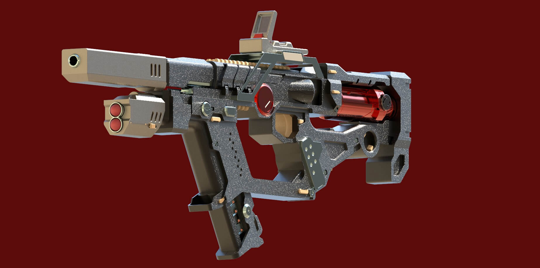 Sci-Fi Gun - Quasar-37 3D Model by DaddyEddy