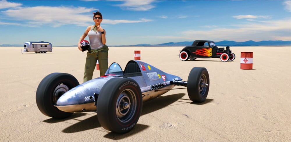 Belly Tank Racer 3D Render, Digital Art by Daddyo3d