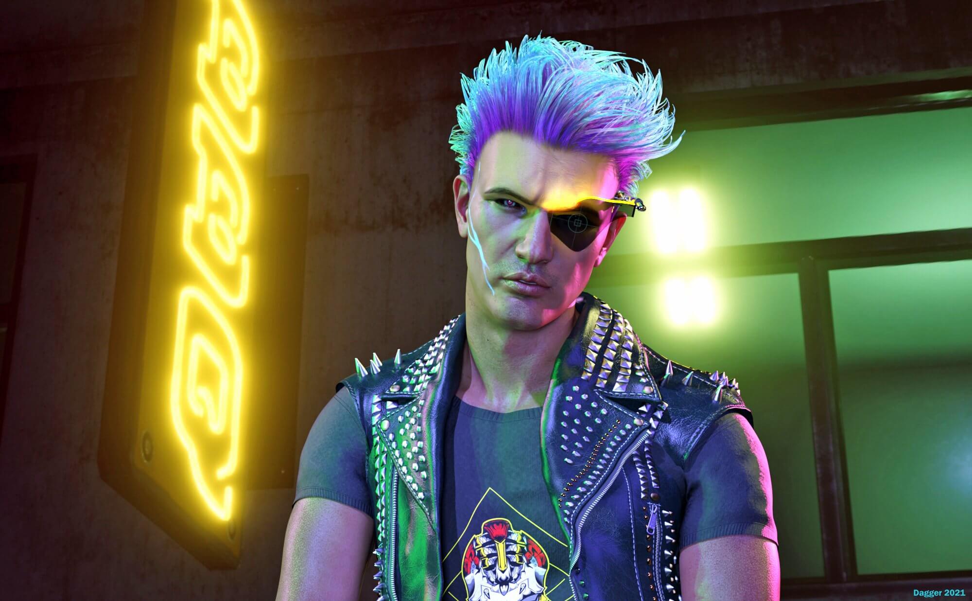 CYBER-PK 3D Render, Digital Art by daggerwilldo