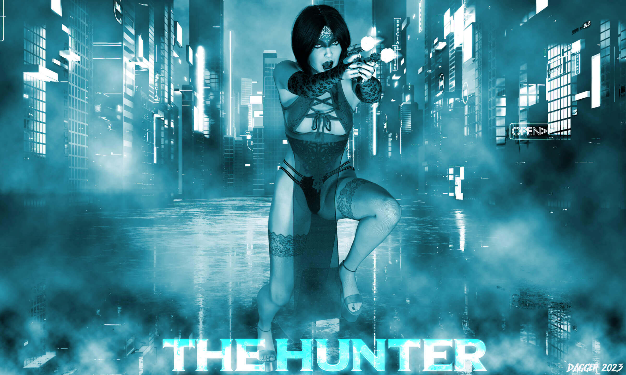 Hunter 3D Render, Digital Art by daggerwilldo