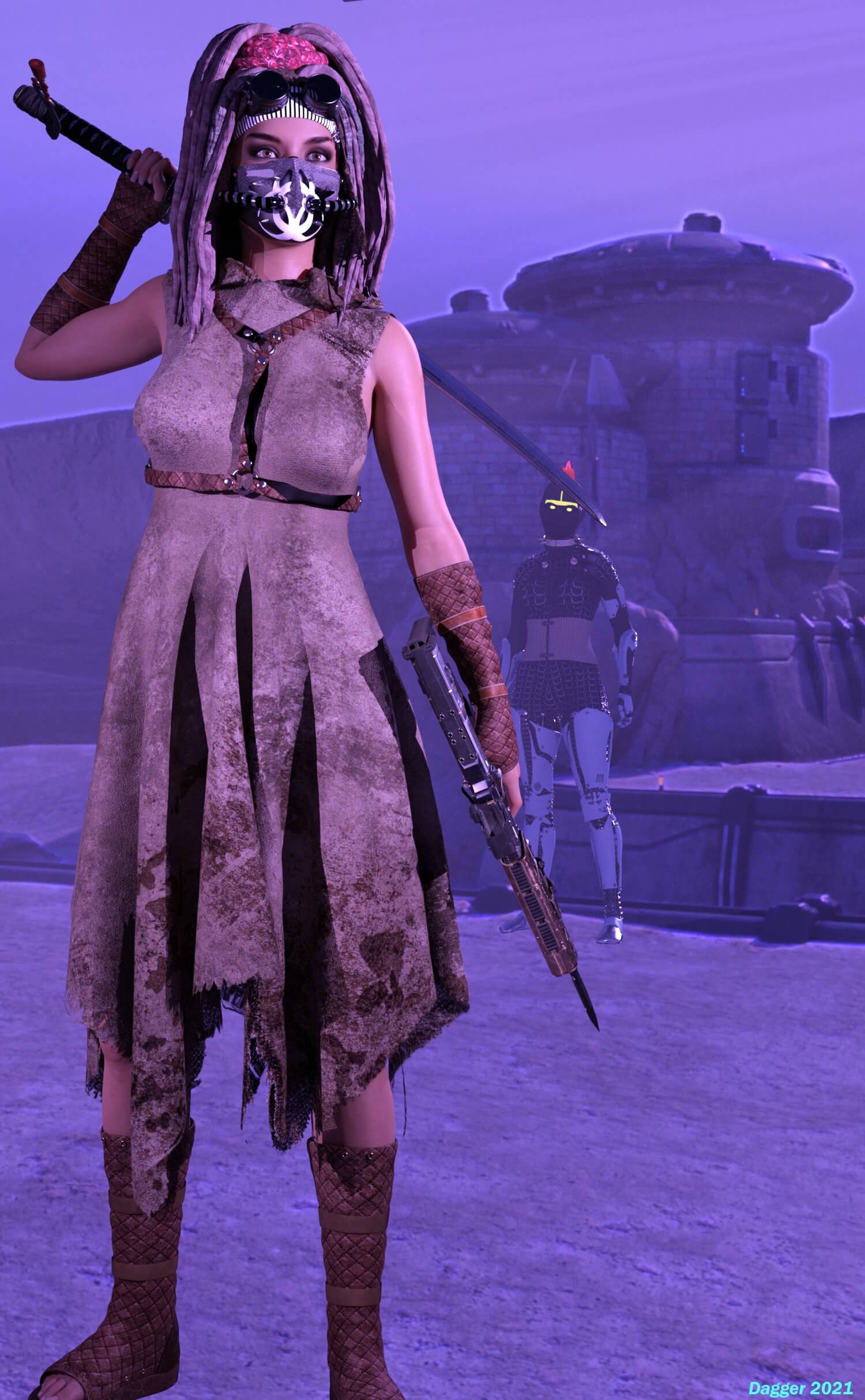 Out Post 3D Render, Digital Art by daggerwilldo