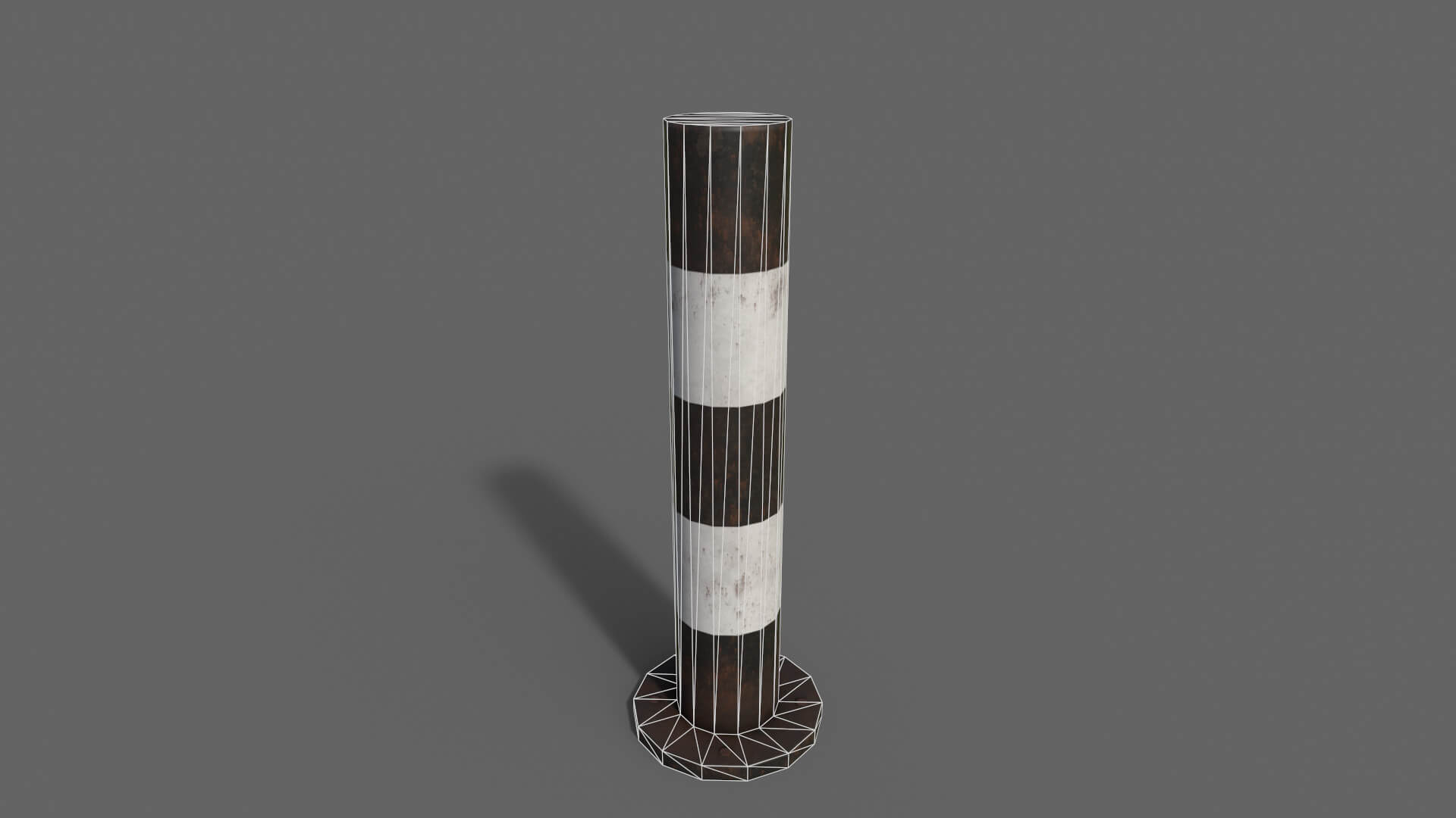 Bollard Black and White V2 - 3D Model by DaikLord