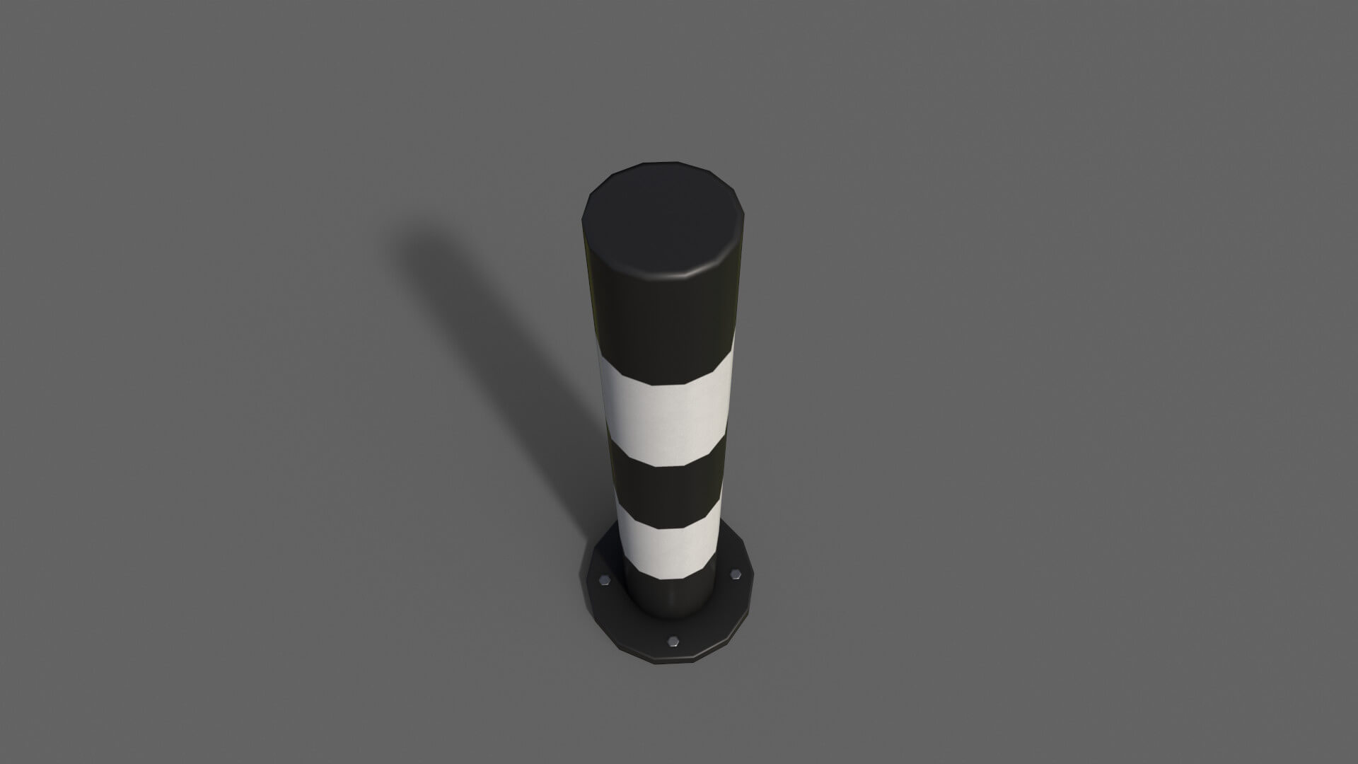 Bollard Black and White V2 - 3D Model by DaikLord
