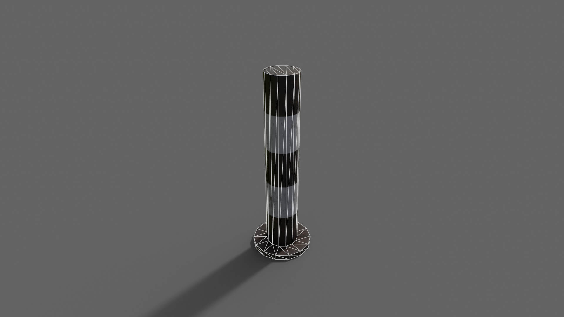Bollard Black and White V2 - 3D Model by DaikLord