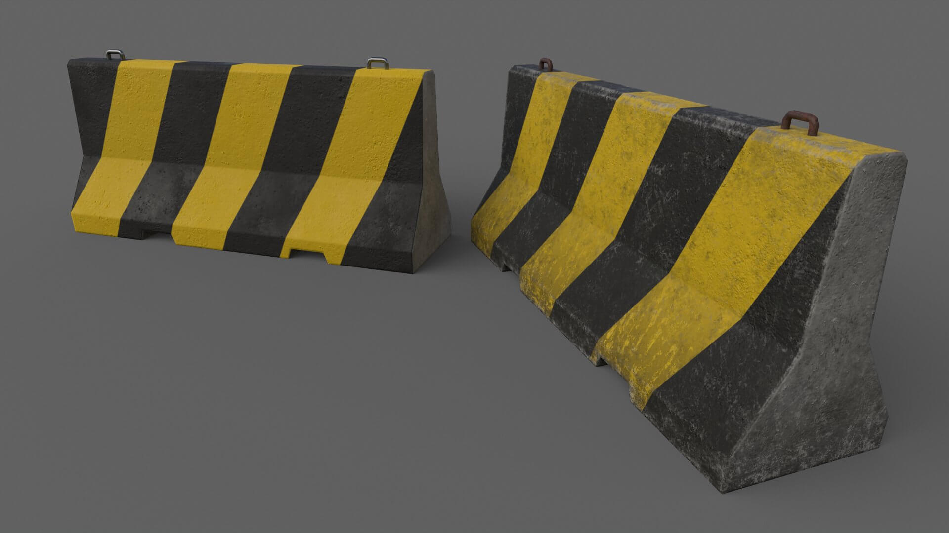 Concrete Barrier Collection - 3D Model by DaikLord