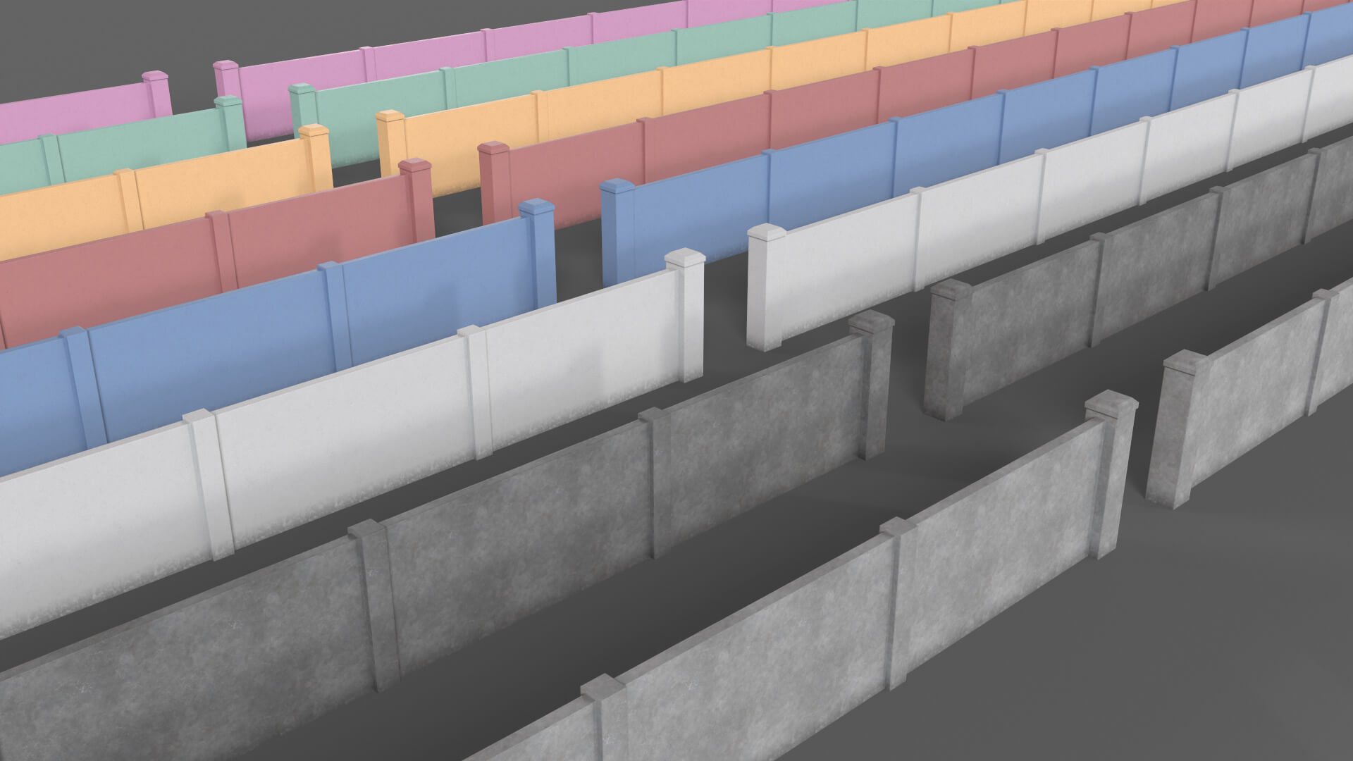 Concrete Wall 3 - 3D Model by DaikLord