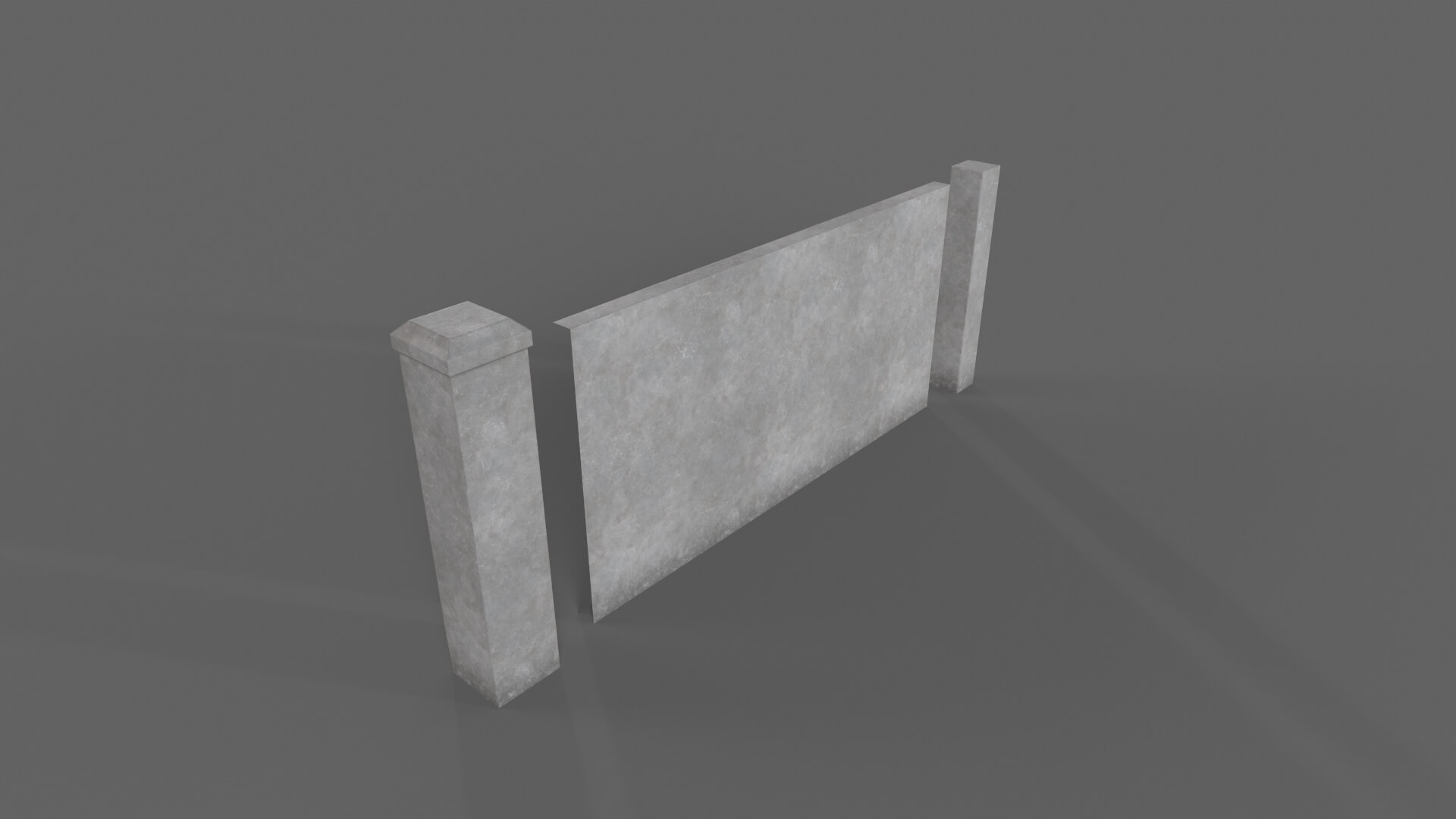 Concrete Wall 3 - 3D Model by DaikLord