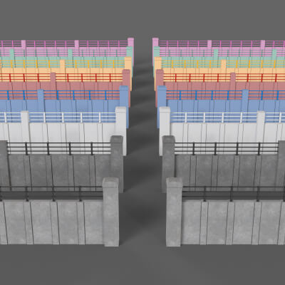 Concrete Wall 5 - 3D Model by DaikLord