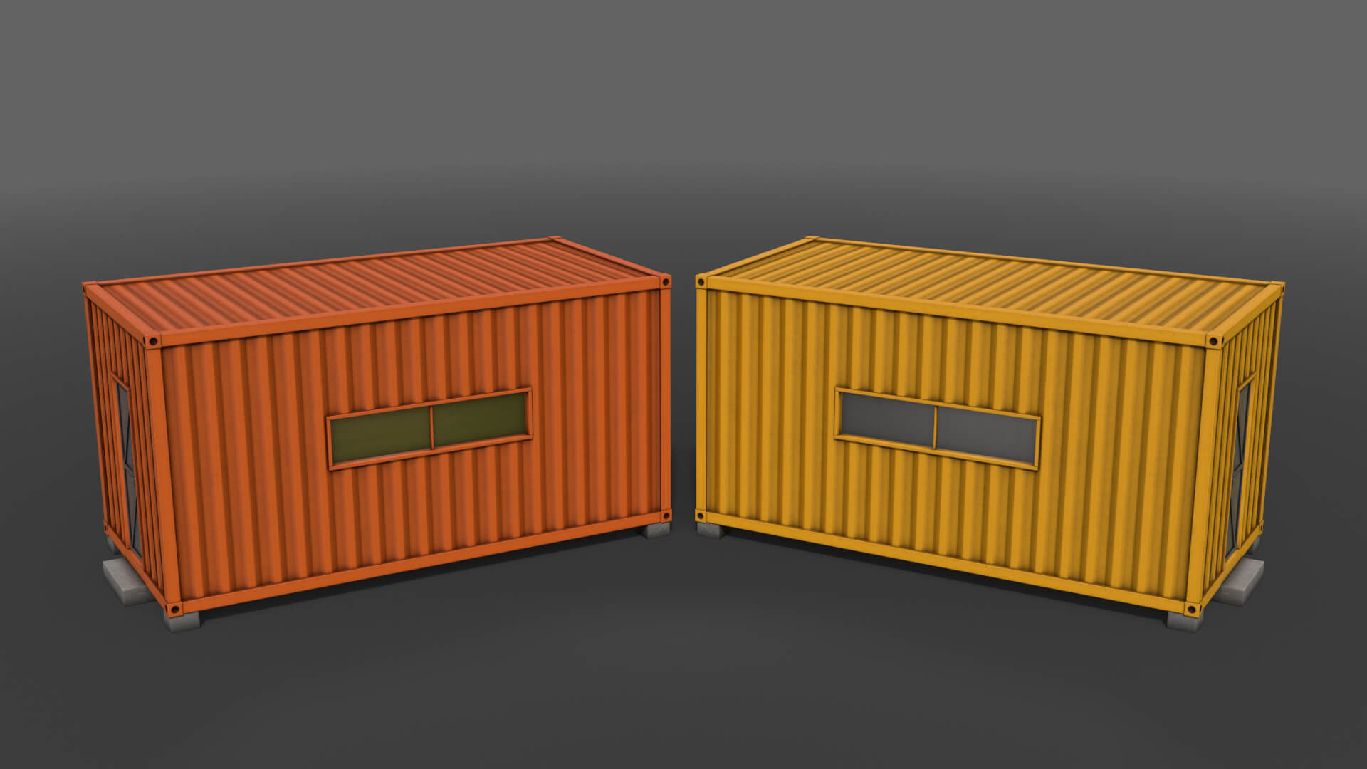 Container House AA 20ft V2 - 3D Model by DaikLord