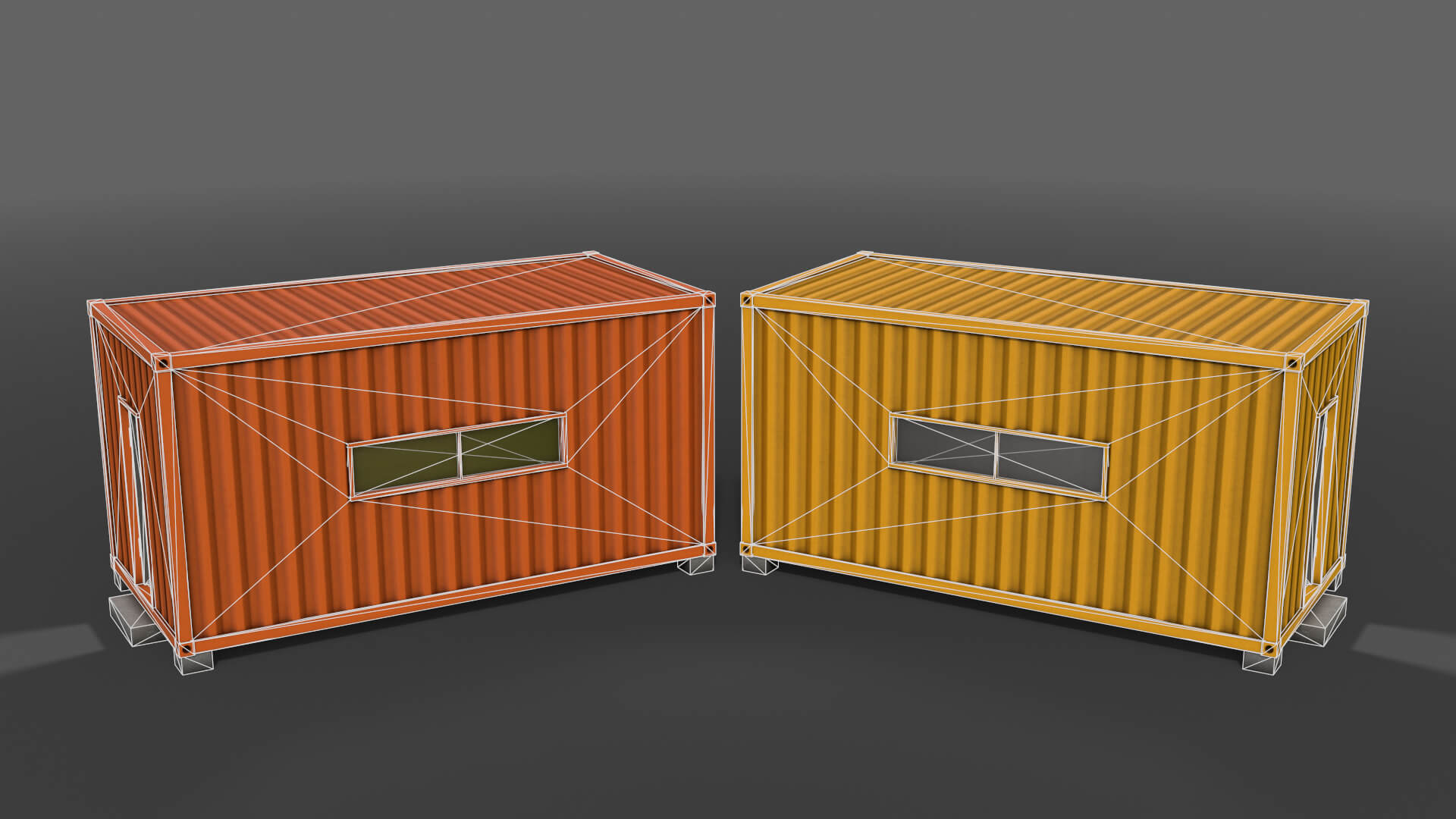 Container House AA 20ft V2 - 3D Model by DaikLord