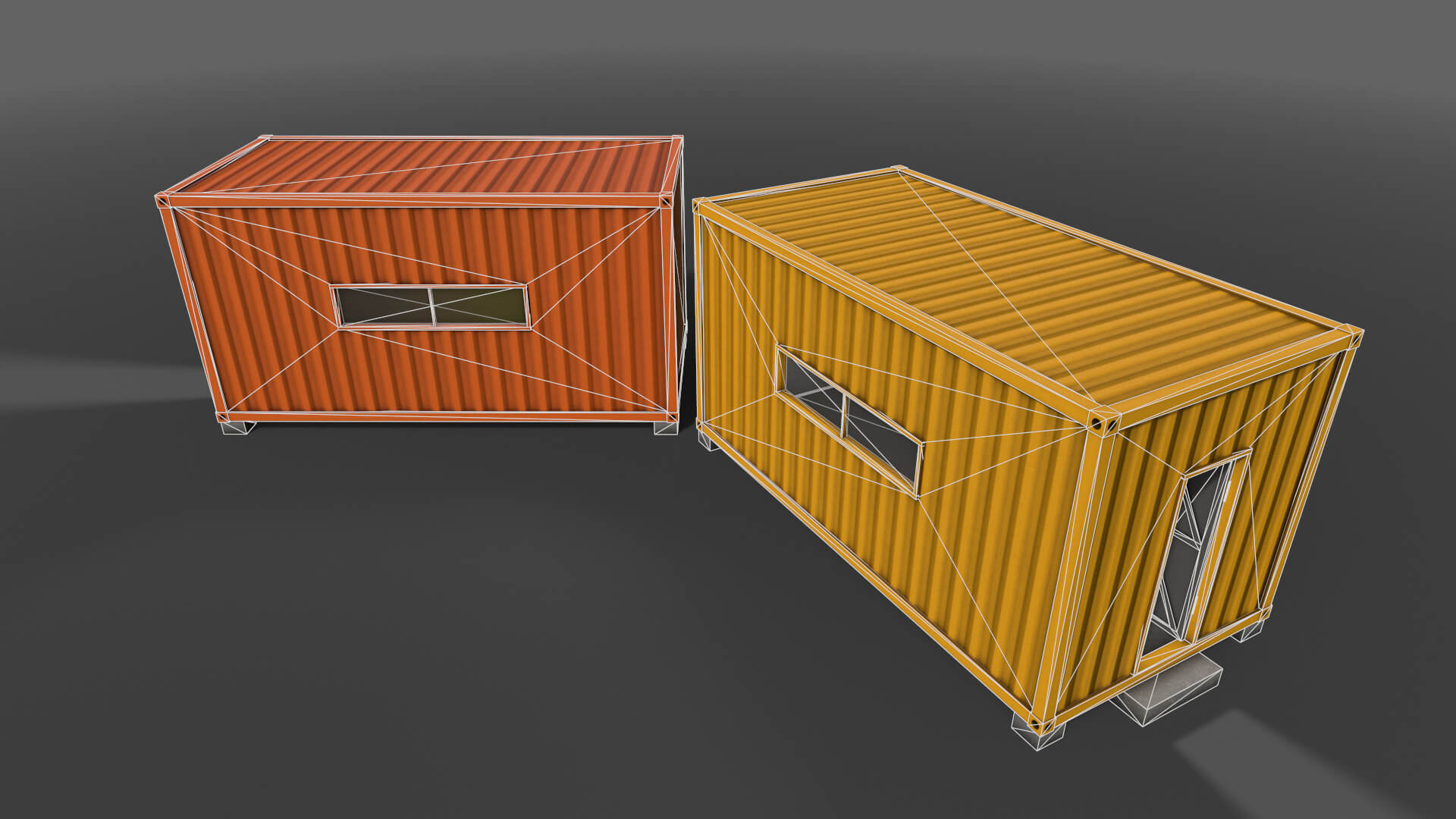 Container House AA 20ft V2 - 3D Model by DaikLord