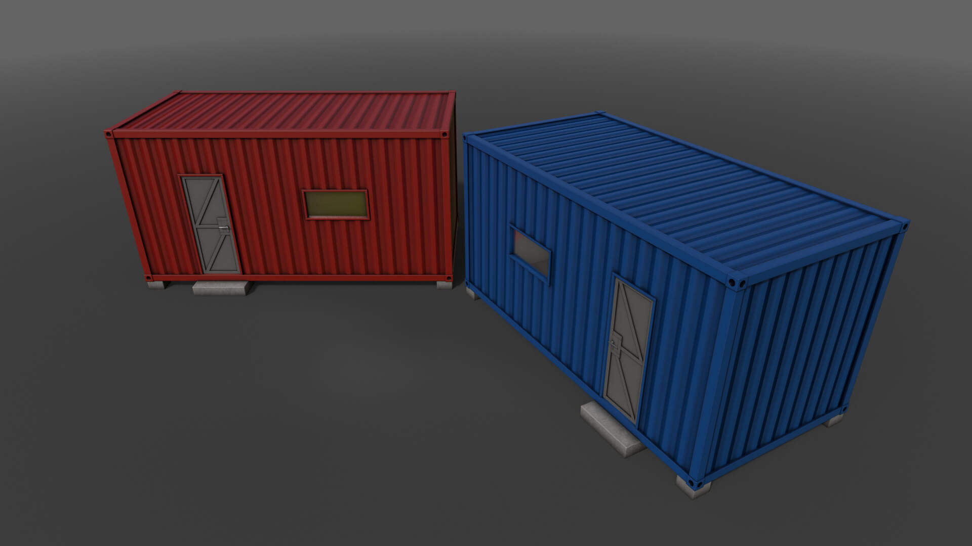 Container House AA 20Ft V4 - 3D Model by DaikLord