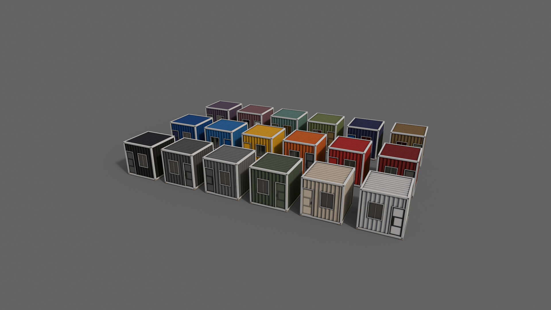 Container House AA V1 - 3D Model by DaikLord
