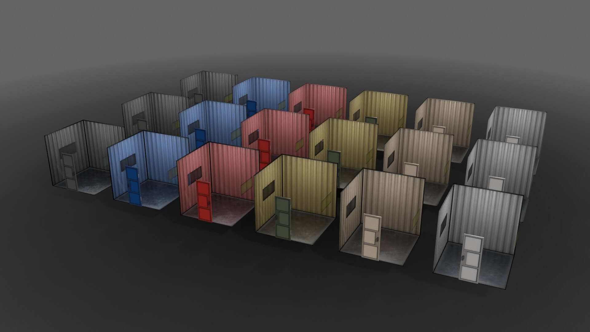 Container House AA V3 - 3D Model by DaikLord