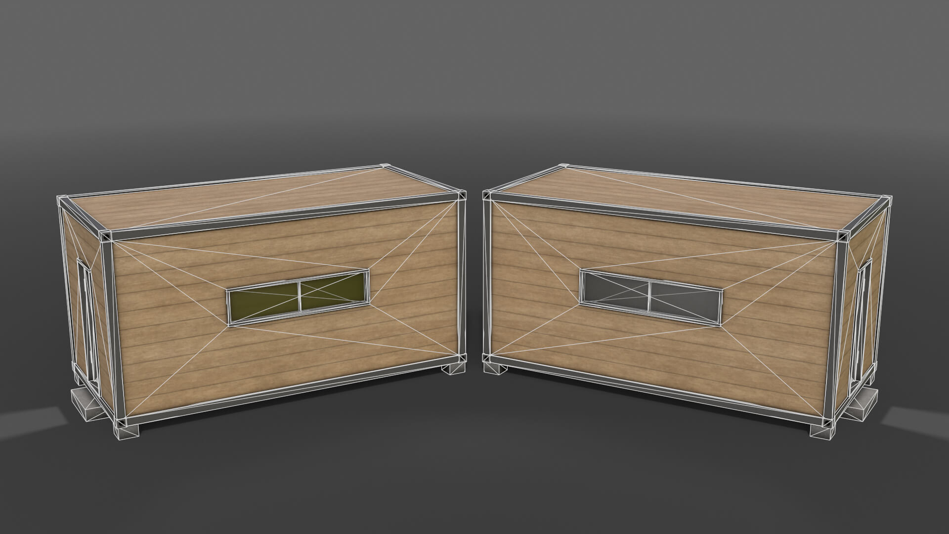 Container House AC 20ft V2 - 3D Model by DaikLord