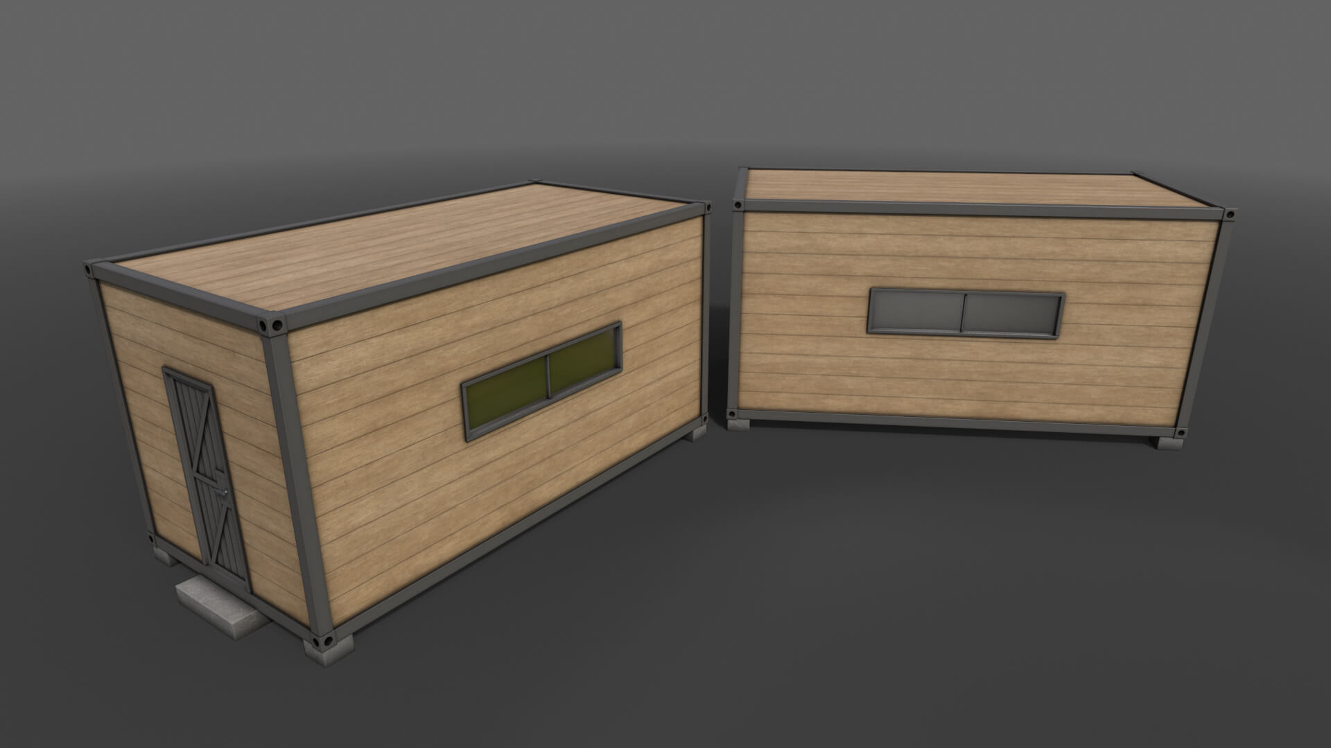 Container House AC 20ft V2 - 3D Model by DaikLord