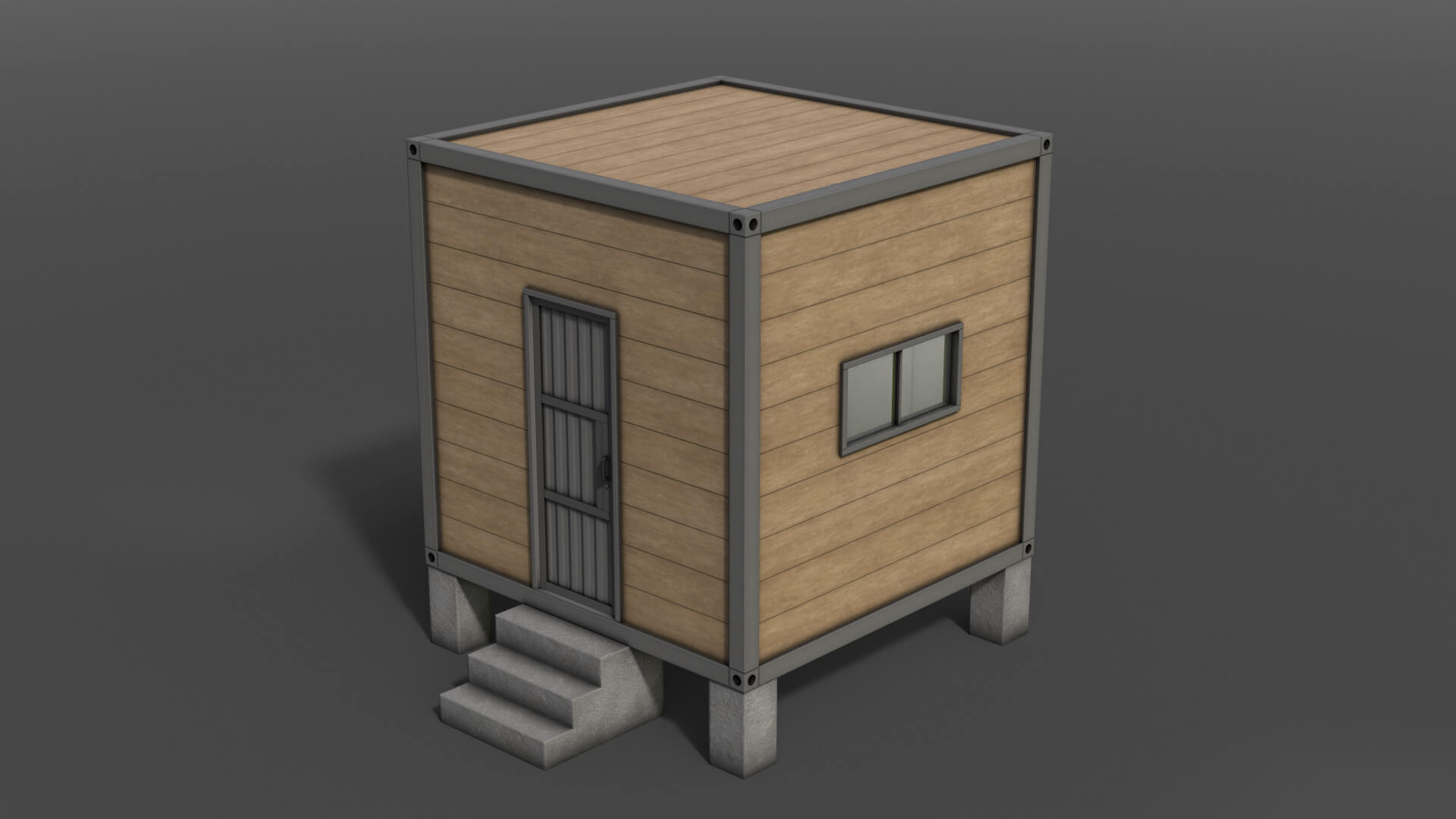 Container House AC V3 - 3D Model by DaikLord