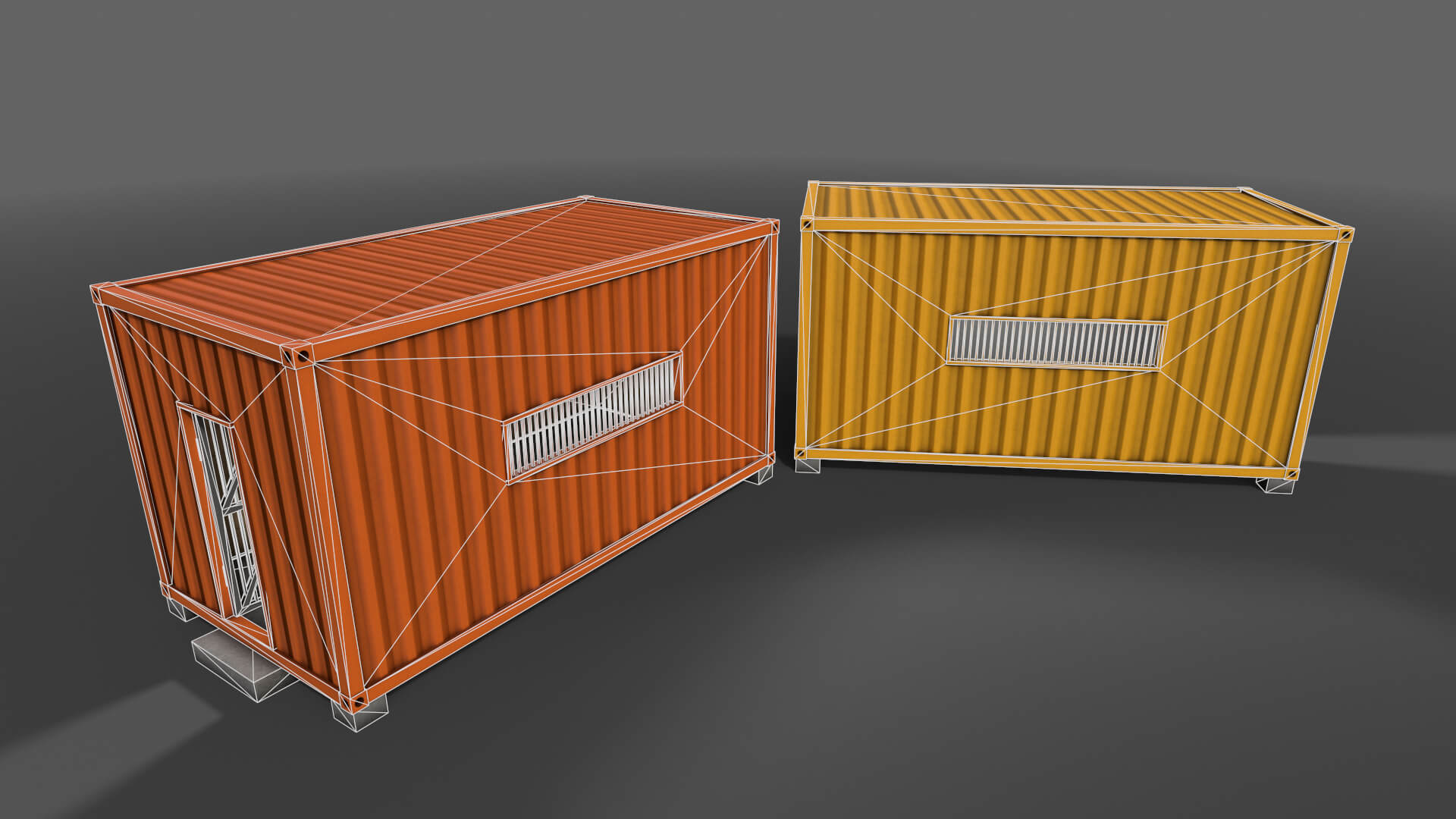 Container House CA 20ft V2 - 3D Model by DaikLord