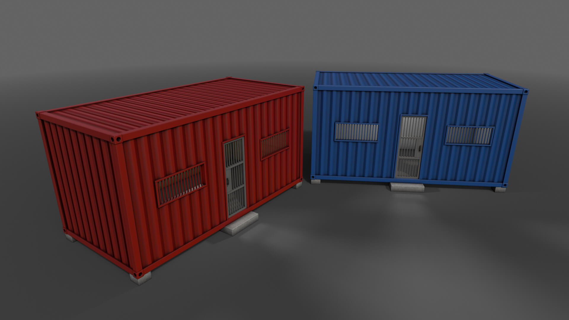 Container House CA 20Ft V3 - 3D Model by DaikLord