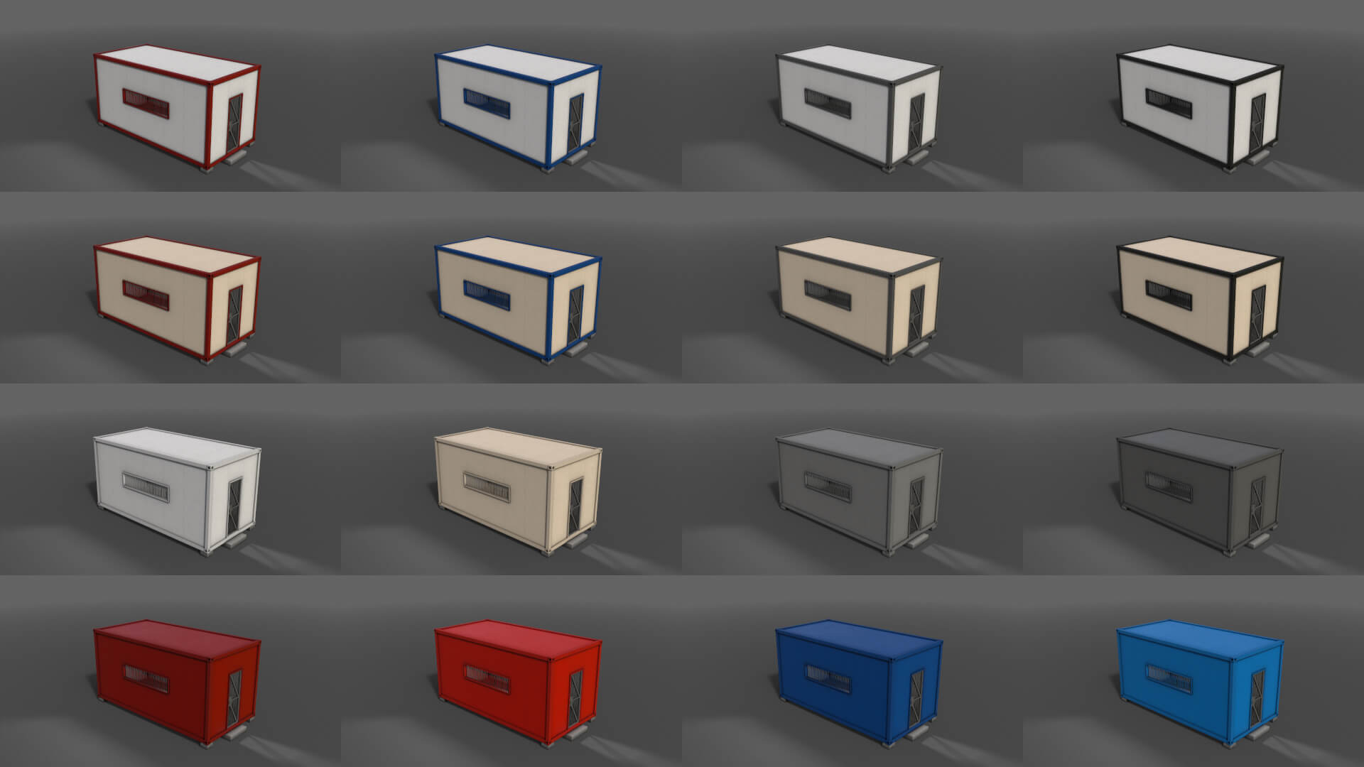 Container House CB 20ft V2 - 3D Model by DaikLord