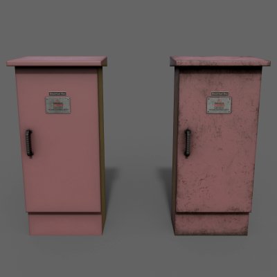 Electric Box (Red) Ver.5 - 3D Model by DaikLord