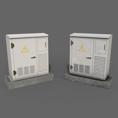 Electric Box White - 3D Model by DaikLord