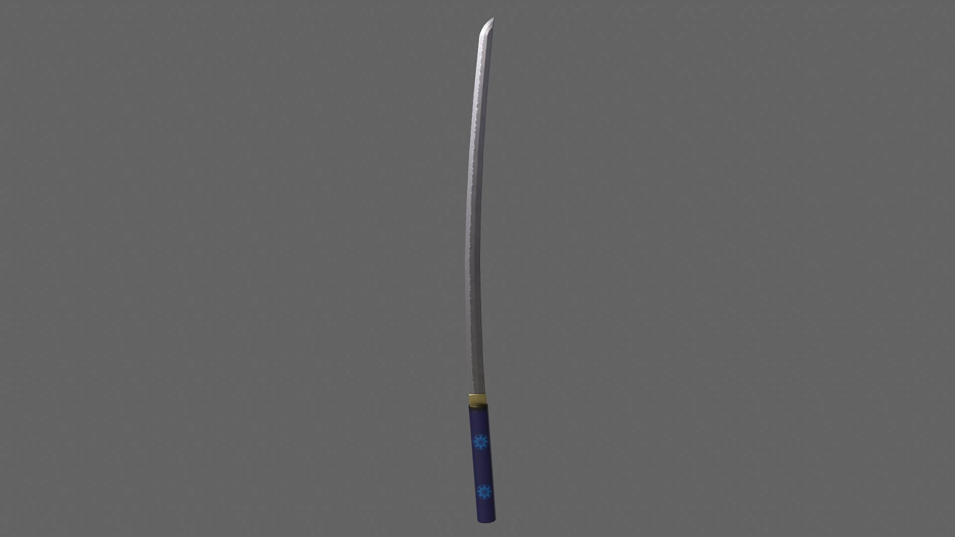 Katana Japanese Sword (Blue) V3 - 3D Model by DaikLord