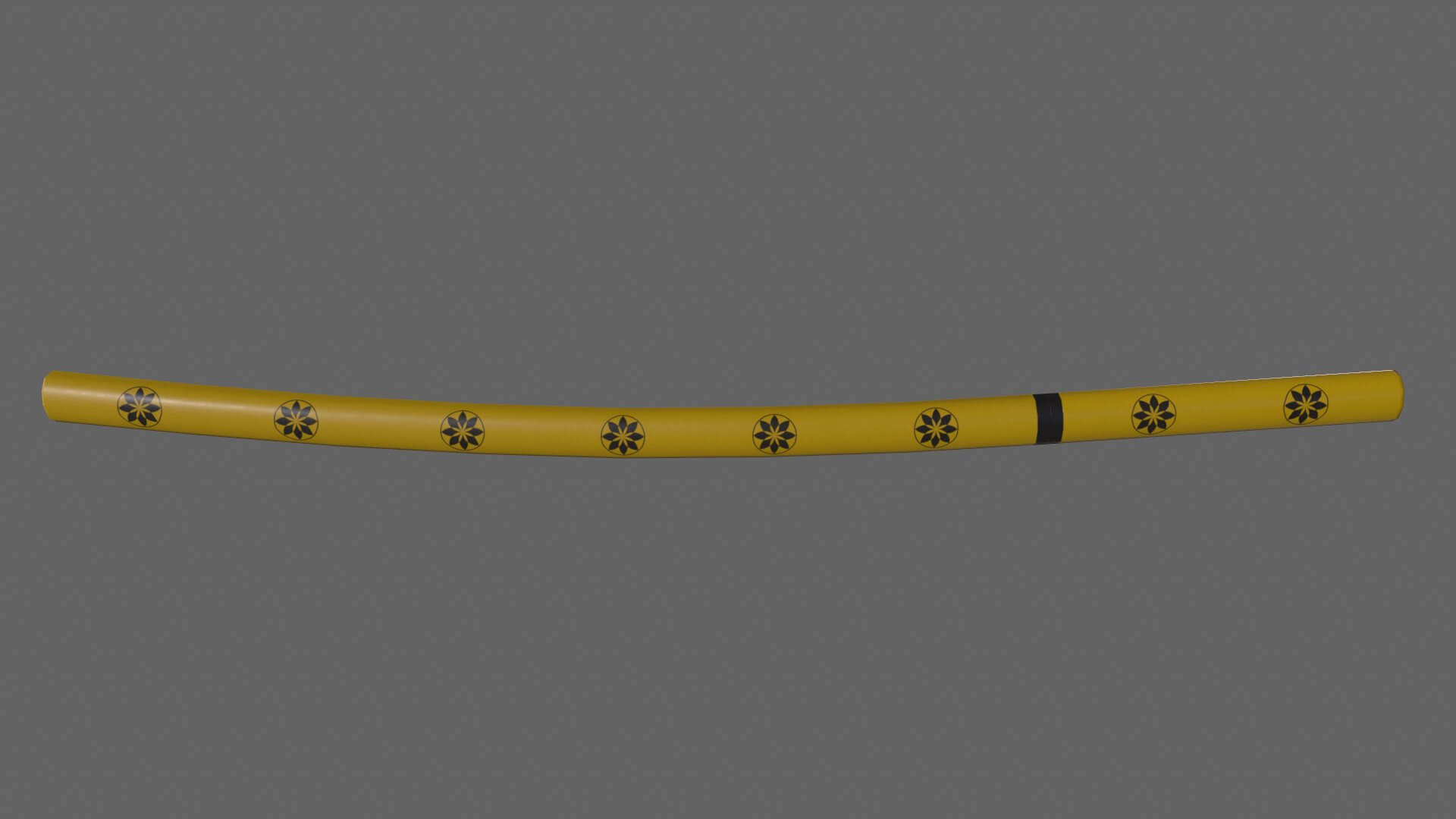 Katana Japanese Sword (Yellow) V3 - 3D Model by DaikLord
