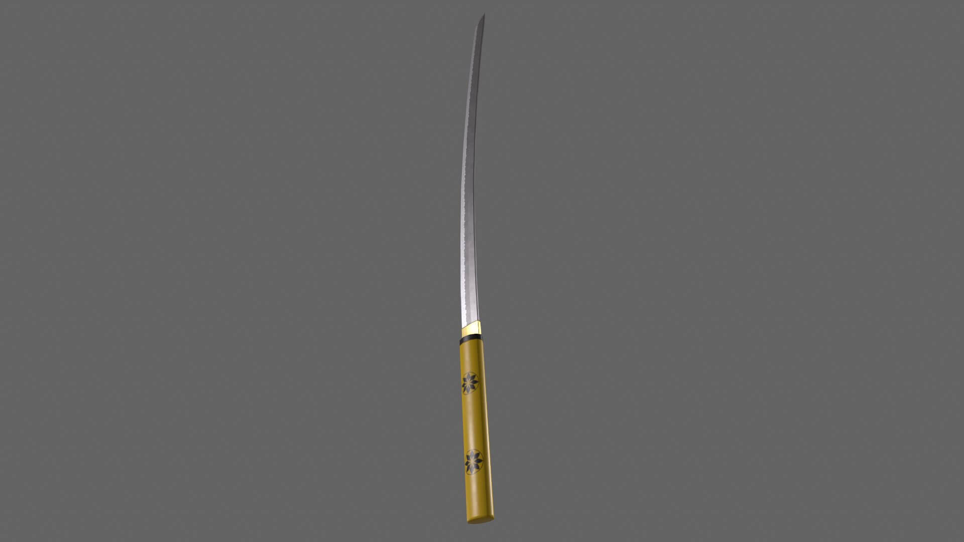 Katana Japanese Sword (Yellow) V3 - 3D Model by DaikLord