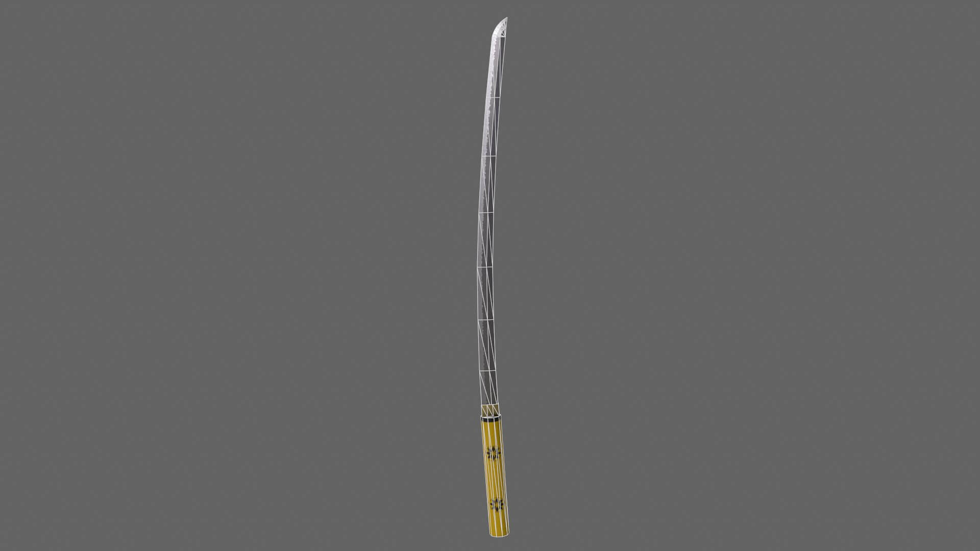Katana Japanese Sword (Yellow) V3 - 3D Model by DaikLord