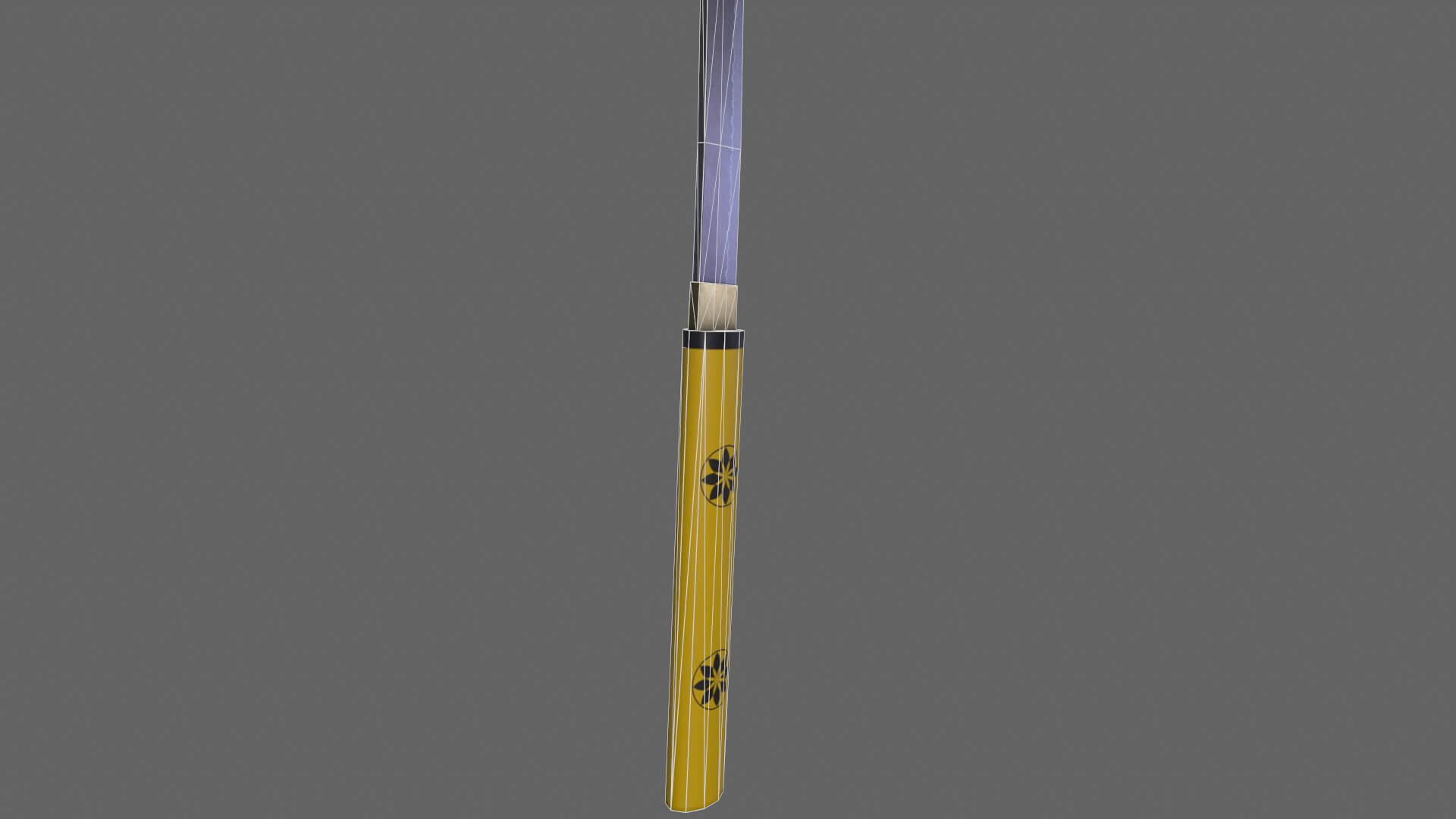 Katana Japanese Sword (Yellow) V3 - 3D Model by DaikLord