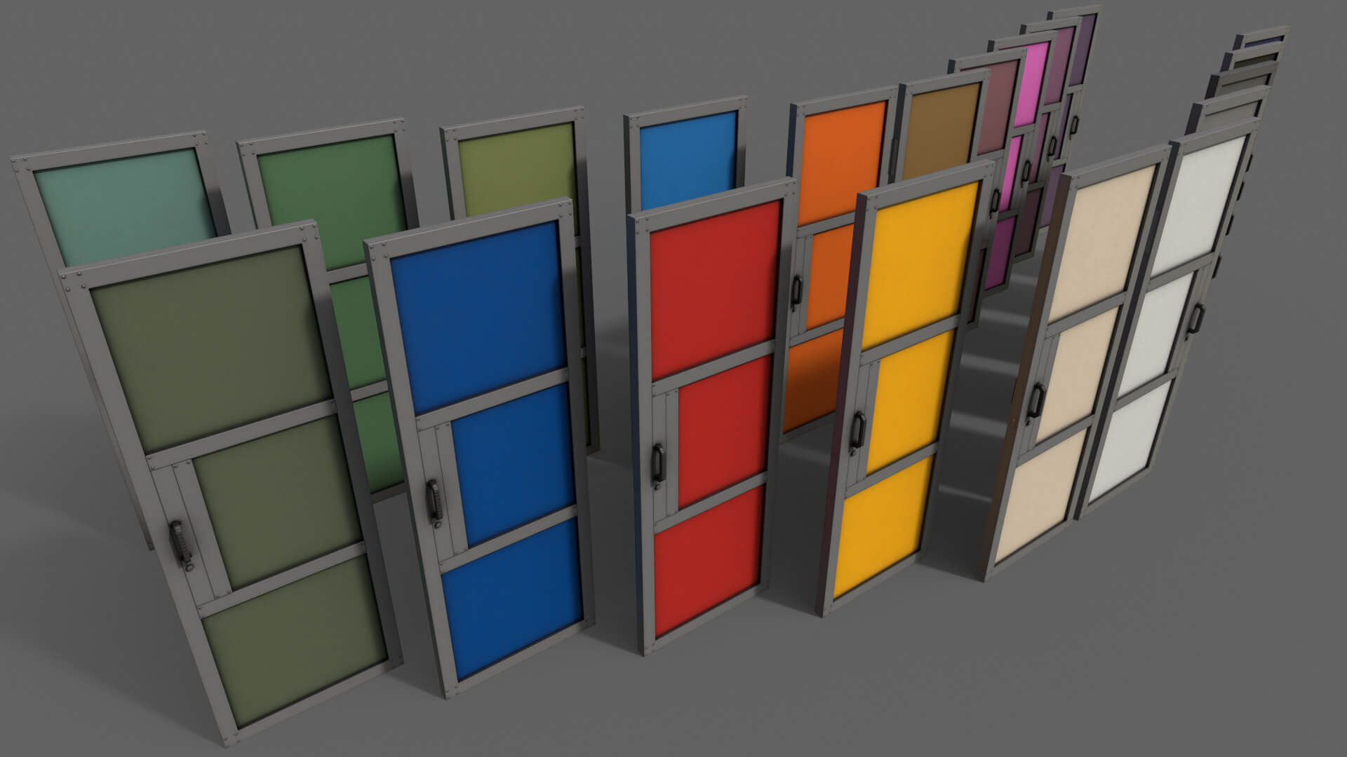 Metal Door A - 3D Model by DaikLord