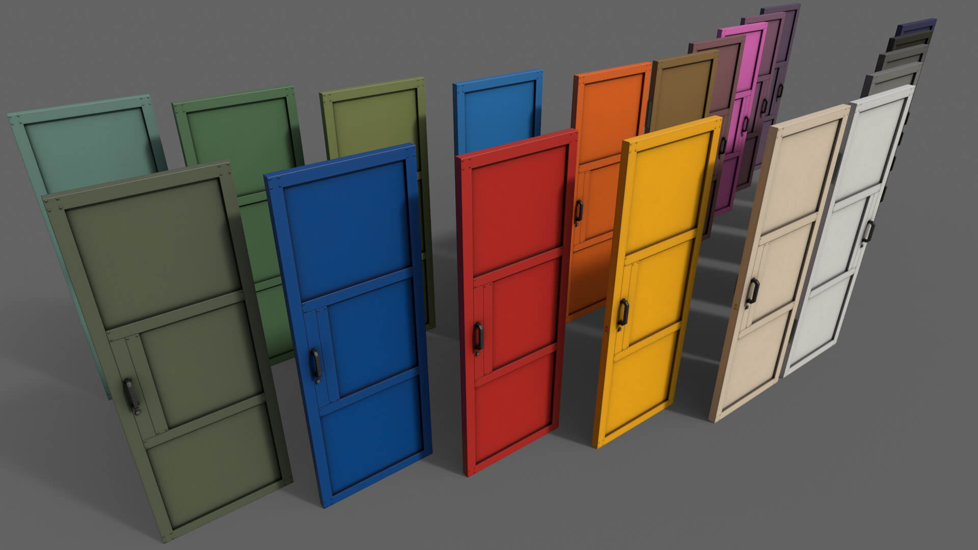 Metal Door A1 - 3D Model by DaikLord