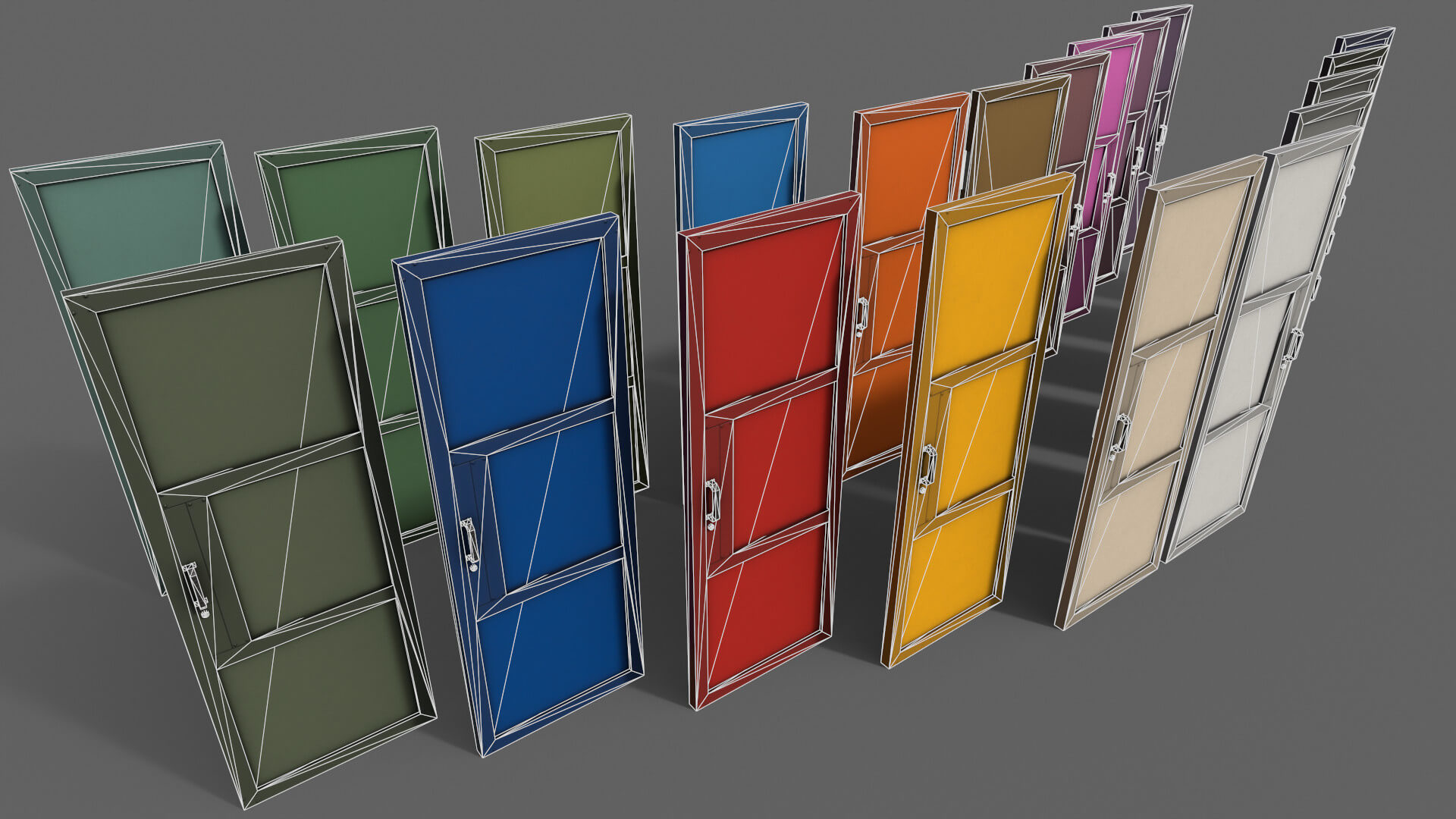 Metal Door A1 - 3D Model by DaikLord