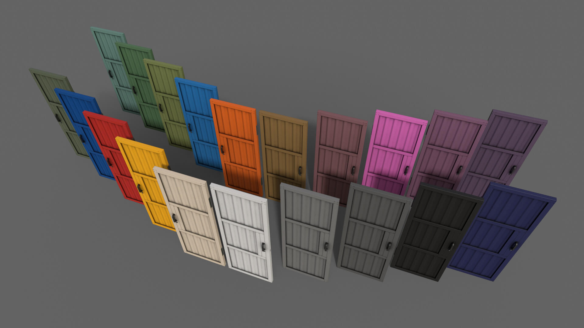 Metal Door A2 - 3D Model by DaikLord