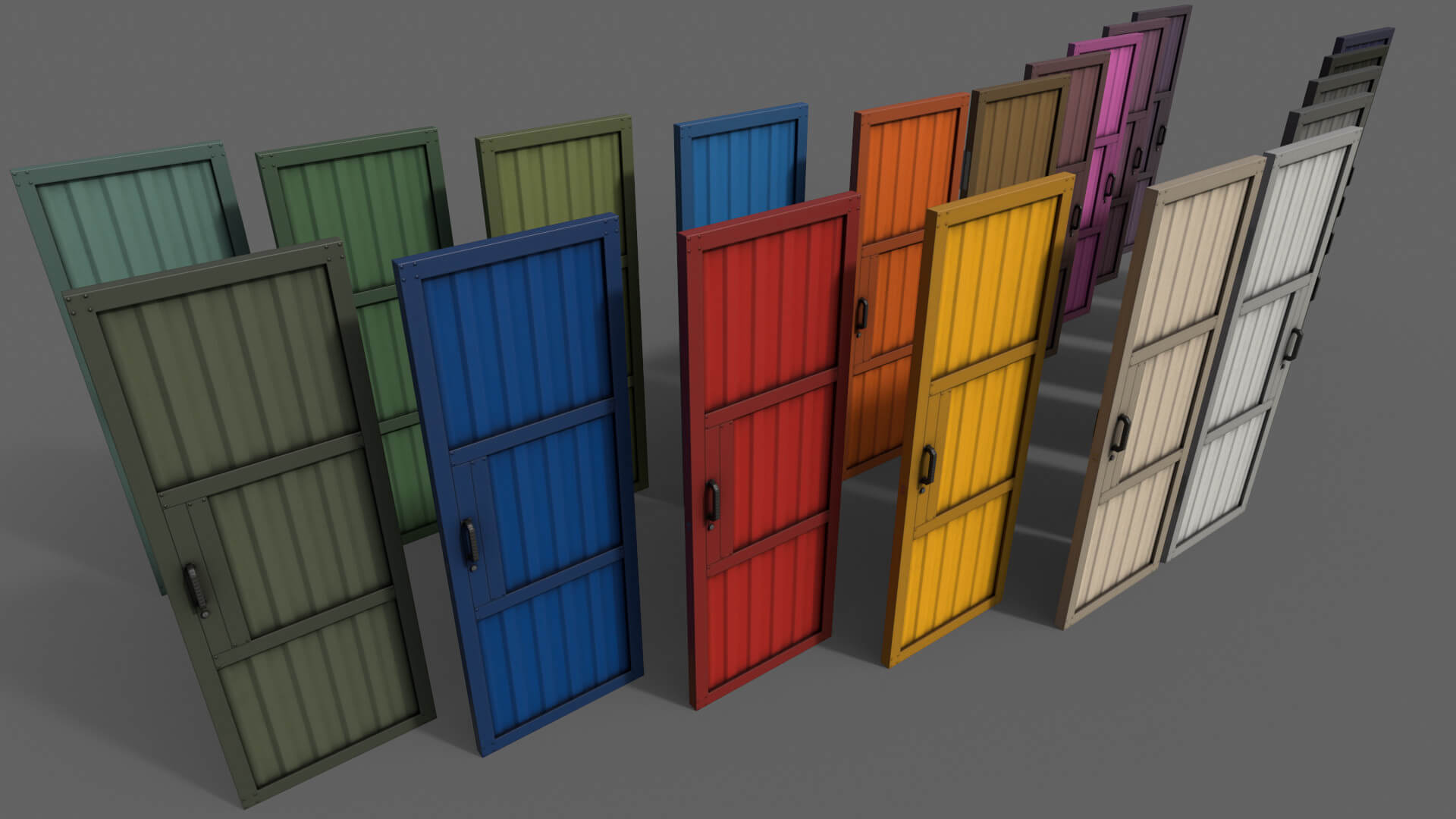 Metal Door A2 - 3D Model by DaikLord