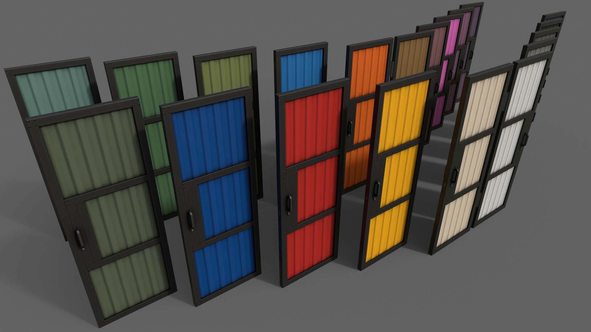 Metal Door A2 - 3D Model by DaikLord