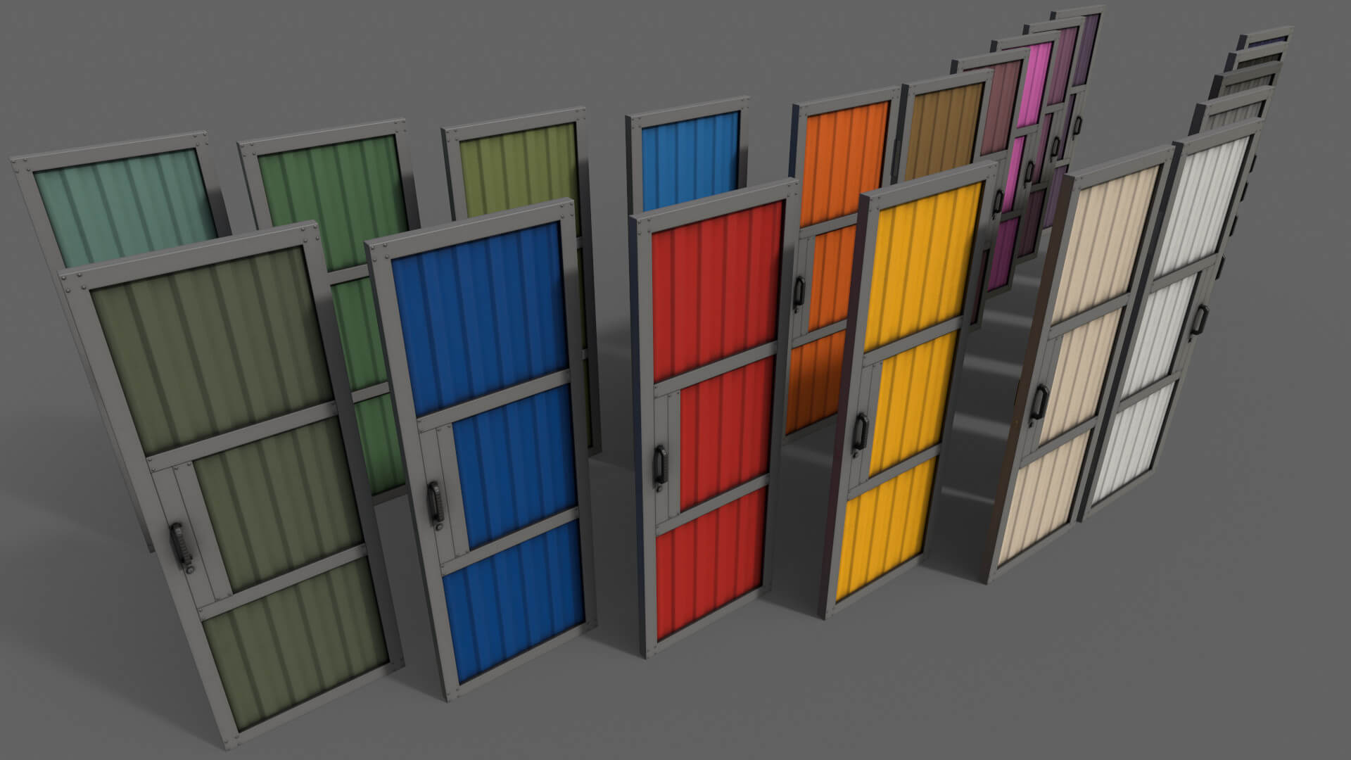 Metal Door A2 - 3D Model by DaikLord