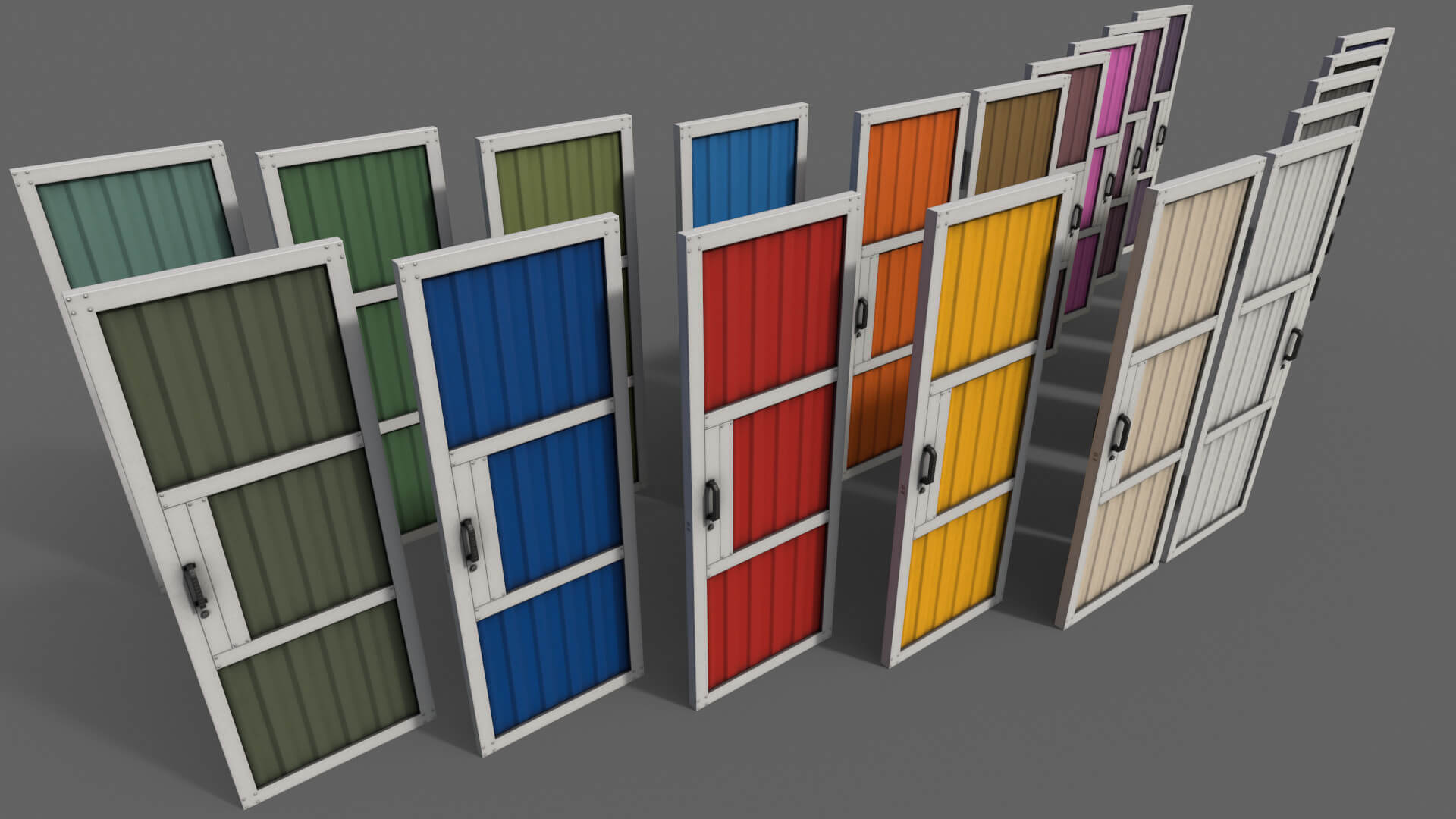 Metal Door A2 - 3D Model by DaikLord