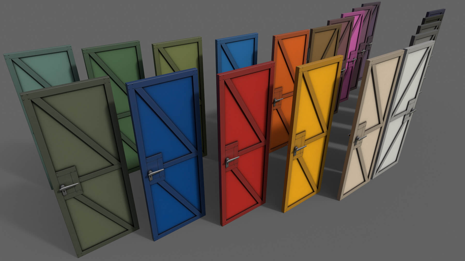Metal Door B1 - 3D Model by DaikLord