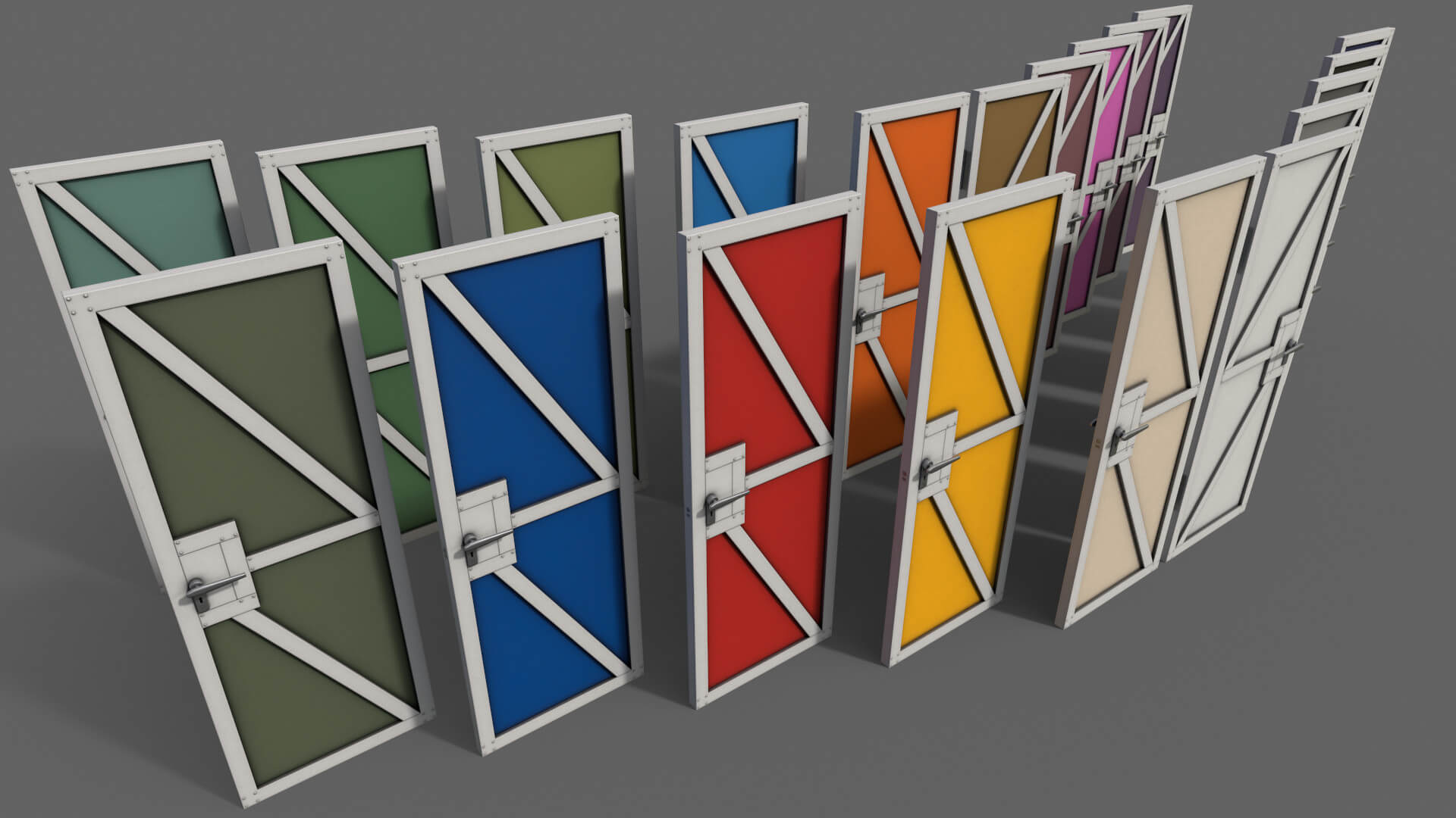 Metal Door B1 - 3D Model by DaikLord