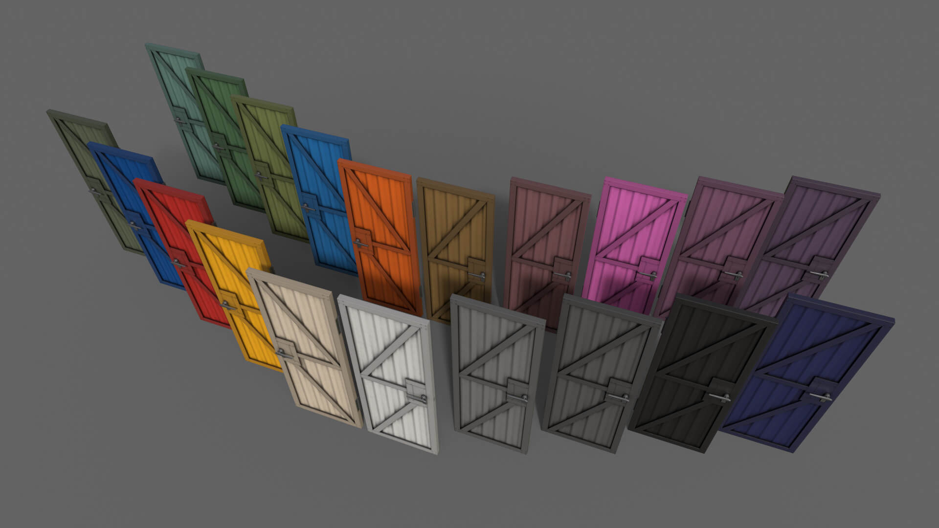 Metal Door B2 - 3D Model by DaikLord