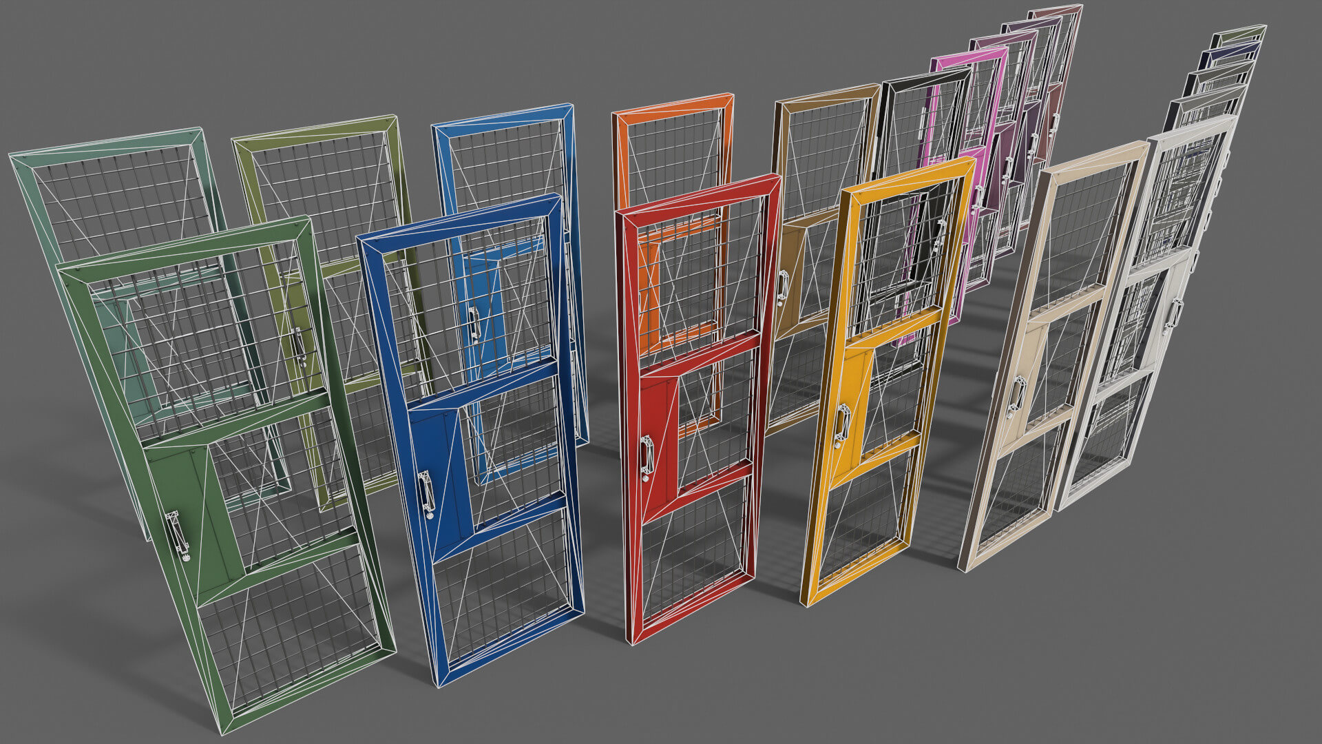 Metal Door Fance A - 3D Model by DaikLord