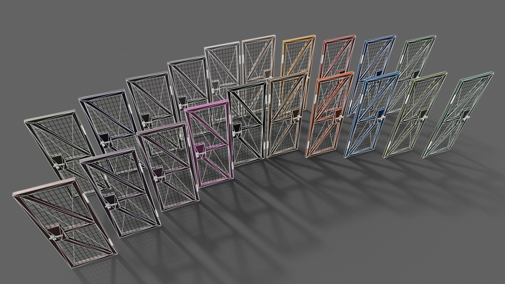 Metal Door Fance B - 3D Model by DaikLord