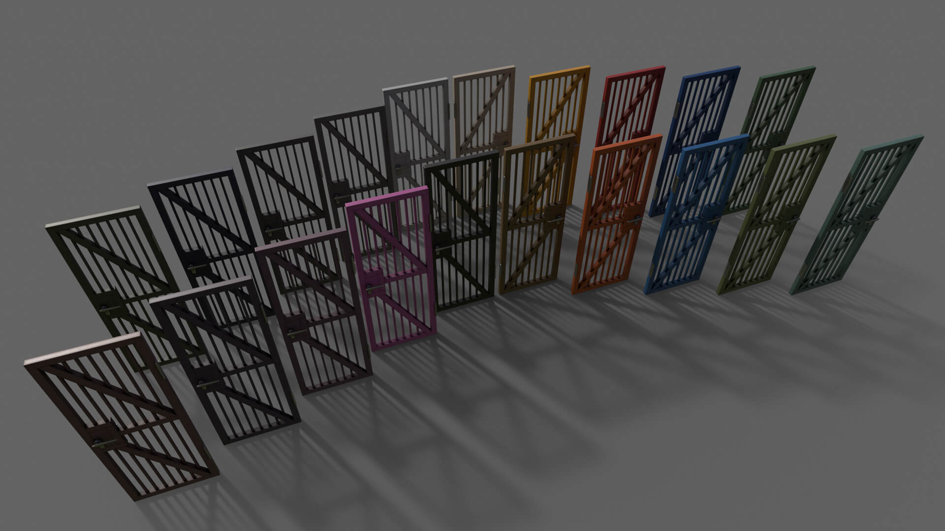 Metal Door Gate B - 3D Model by DaikLord