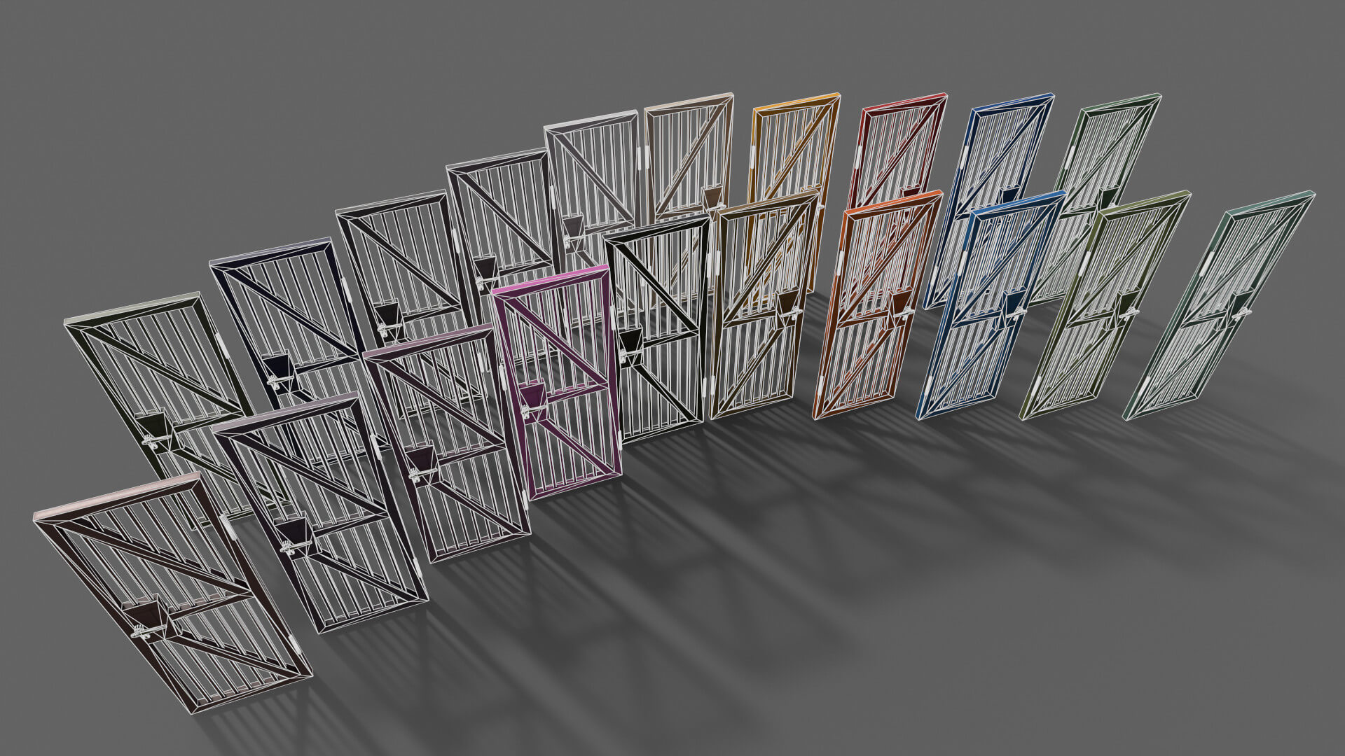 Metal Door Gate B - 3D Model by DaikLord
