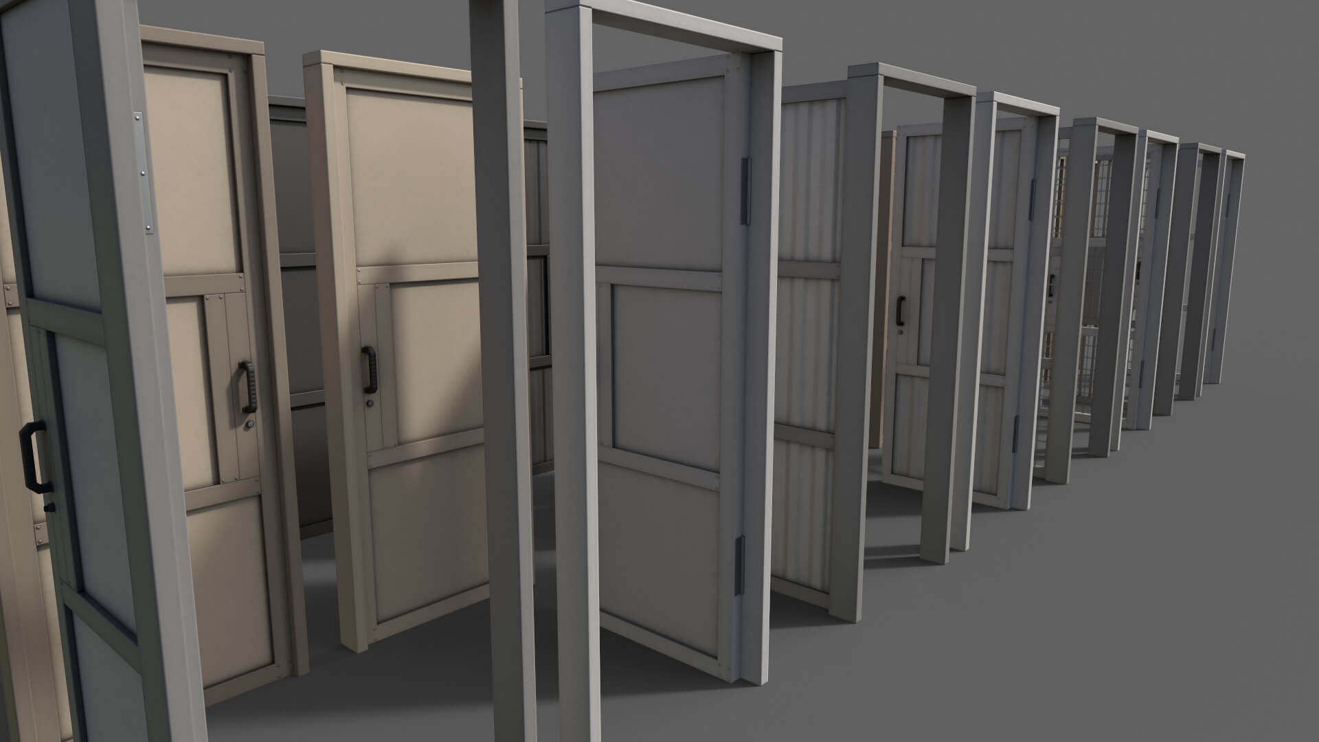 Metal Door With Frame A - 3D Model by DaikLord