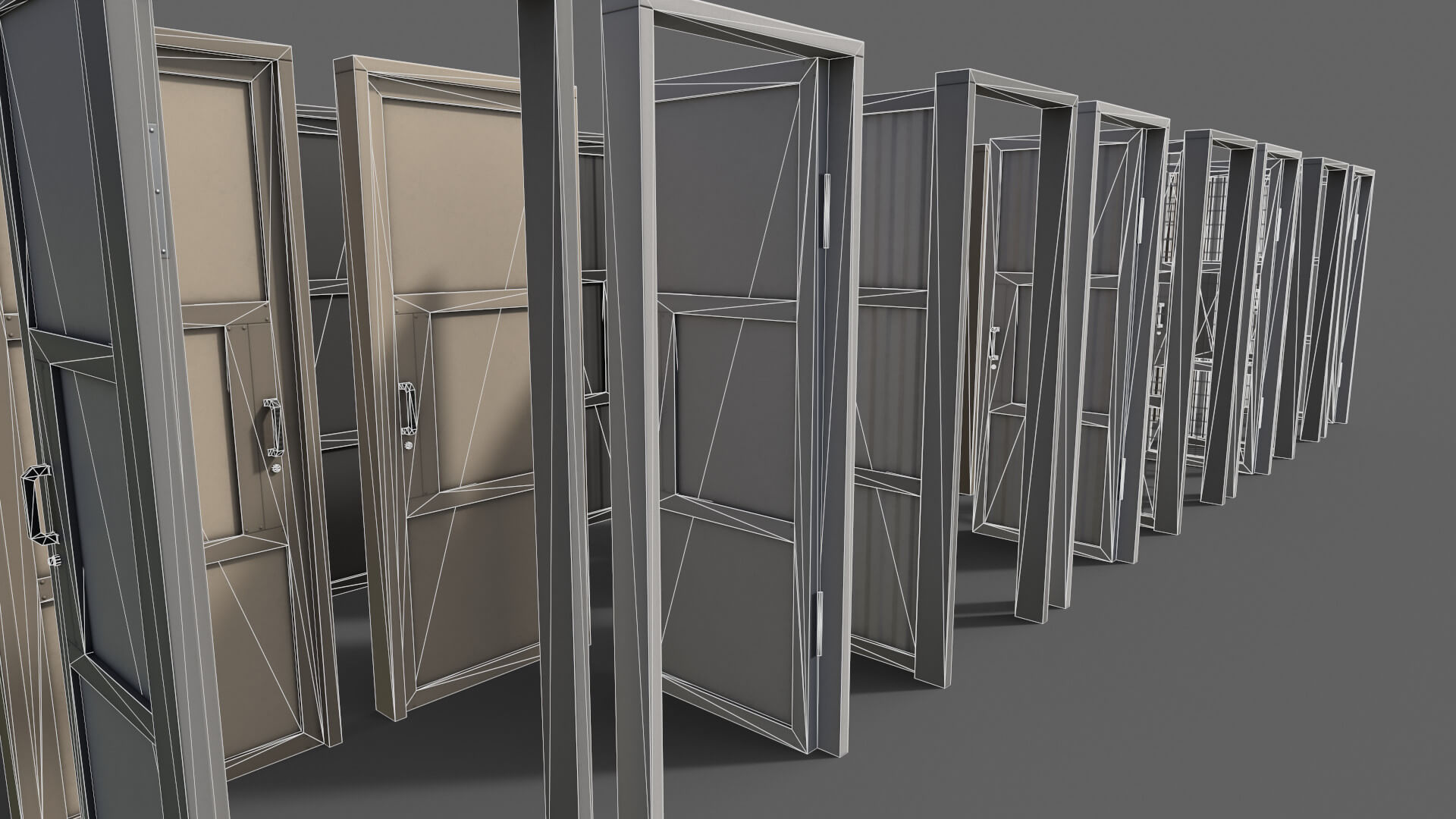 Metal Door With Frame A - 3D Model by DaikLord
